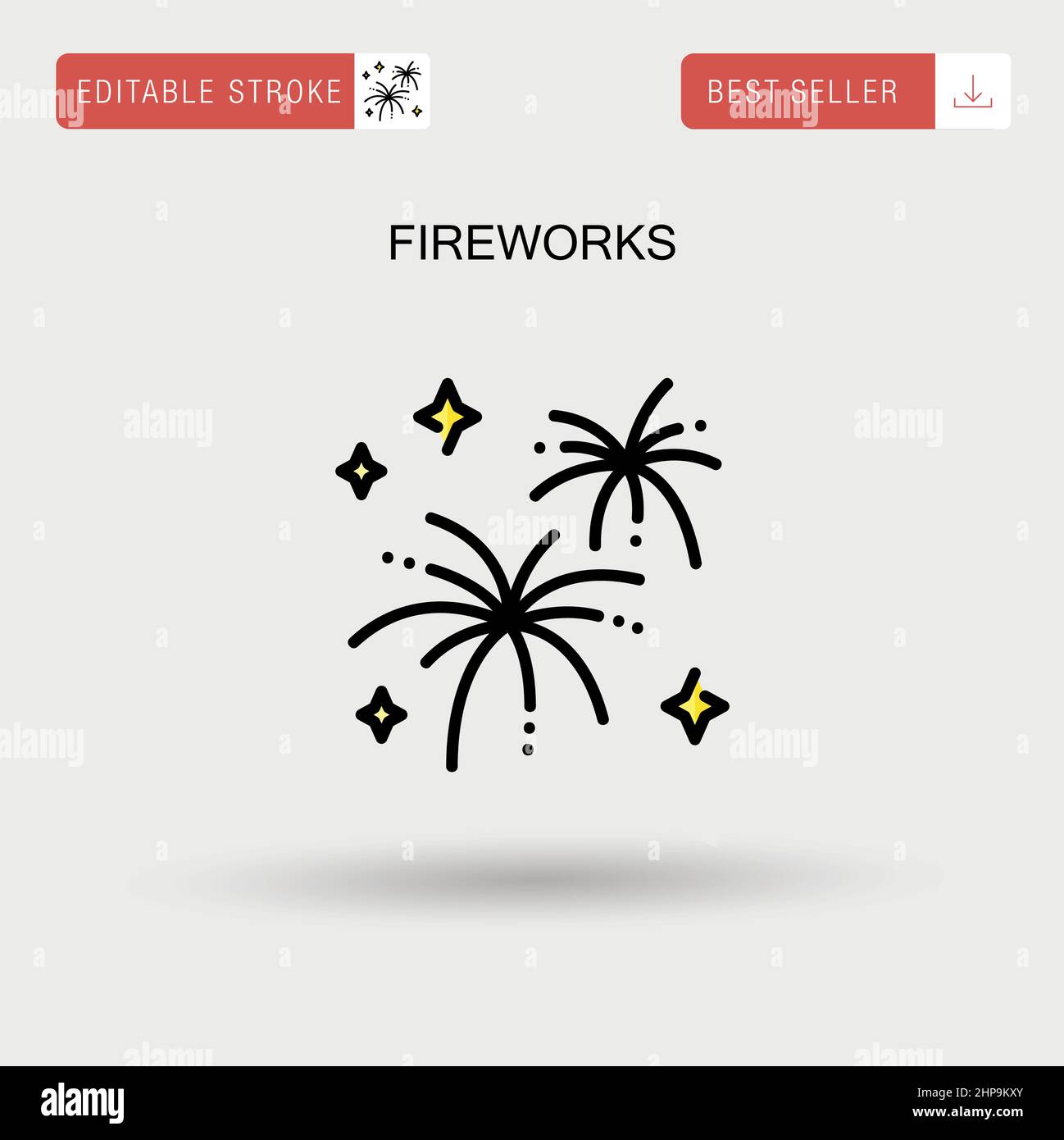 Firework background orange Stock Vector Images - Alamy