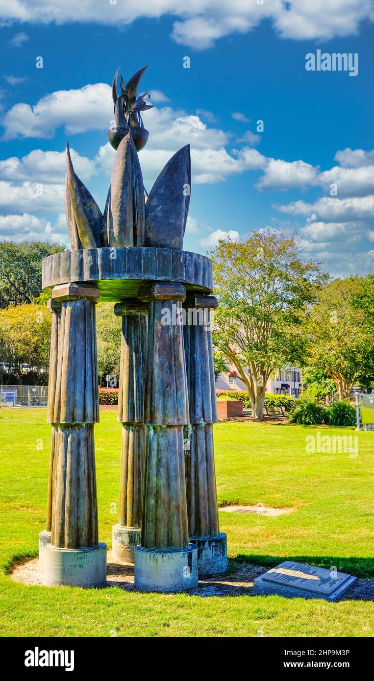 Olympic Flame Statue from 1996 Atlanta Olympic Games Yachting Co Stock ...