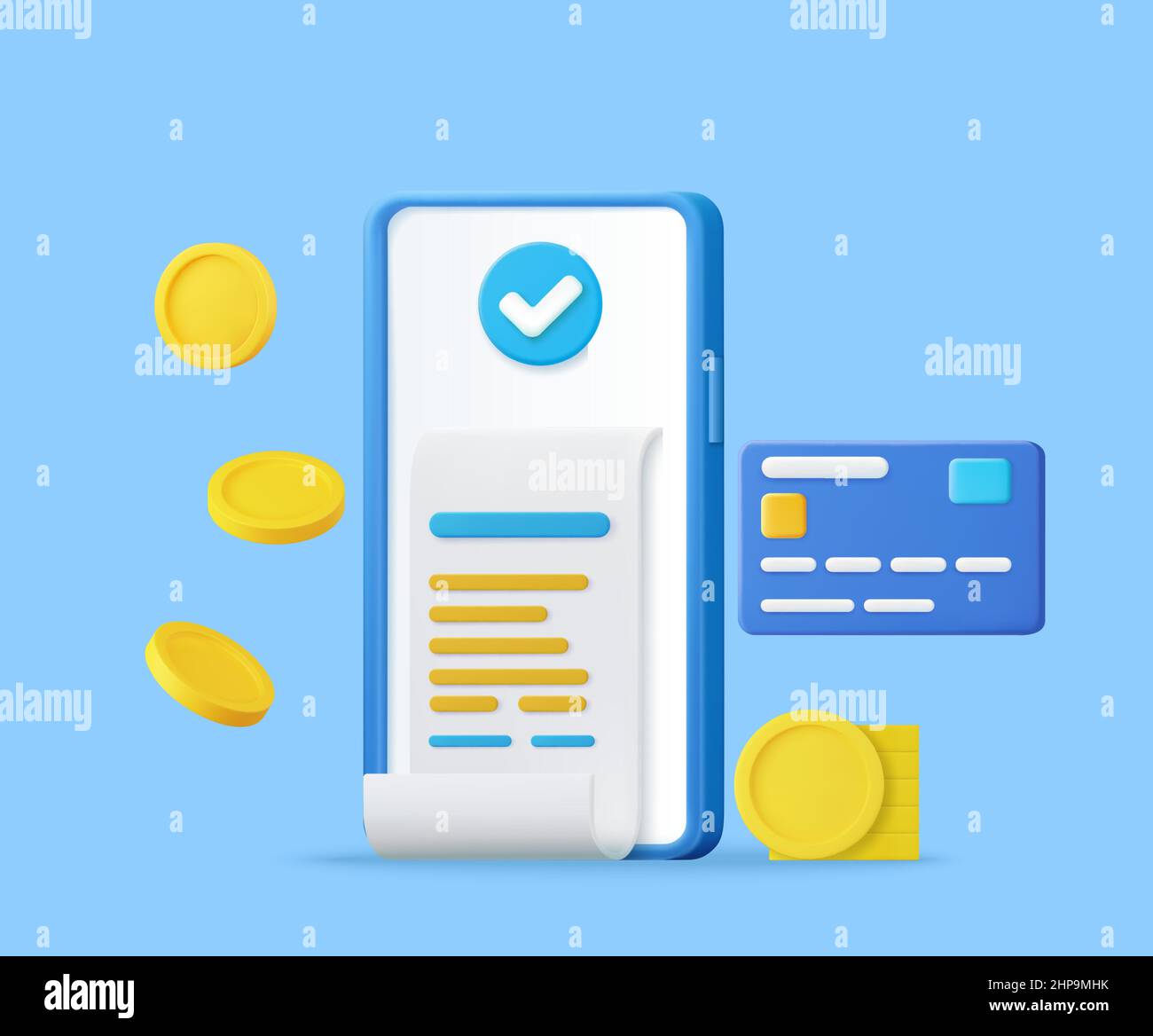 3D bill payment Stock Vector Image & Art - Alamy