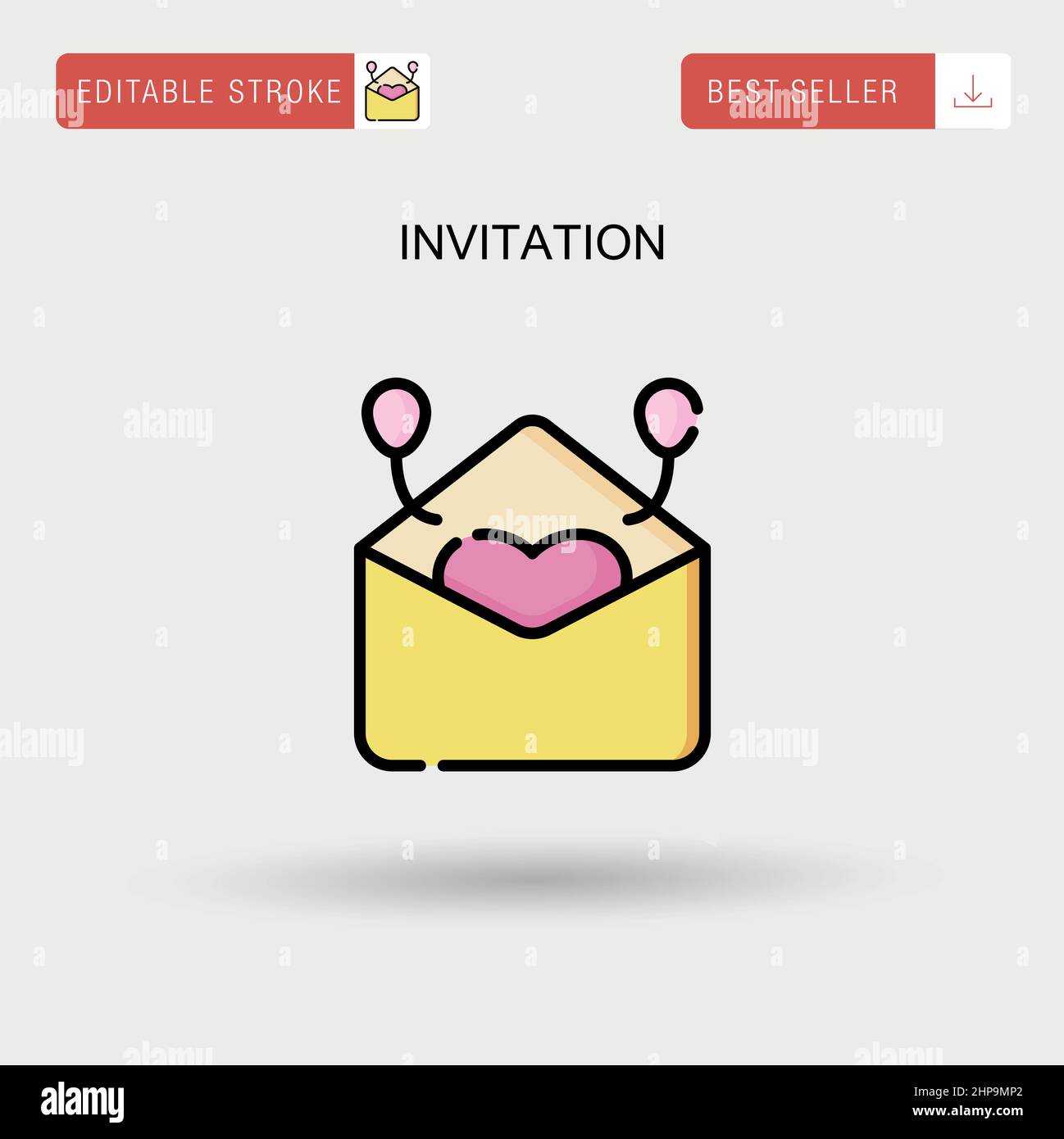 Invitation Simple vector icon Stock Vector Image & Art - Alamy