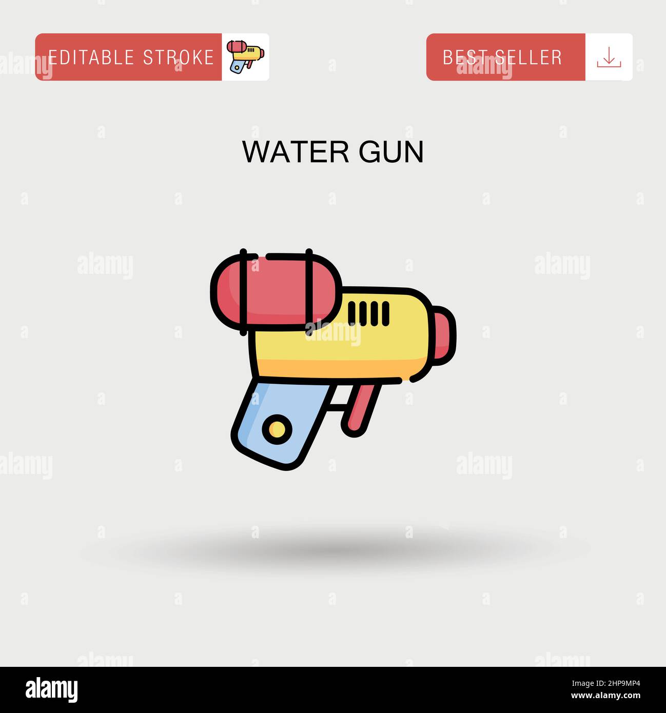 Water gun Simple vector icon Stock Vector Image & Art - Alamy