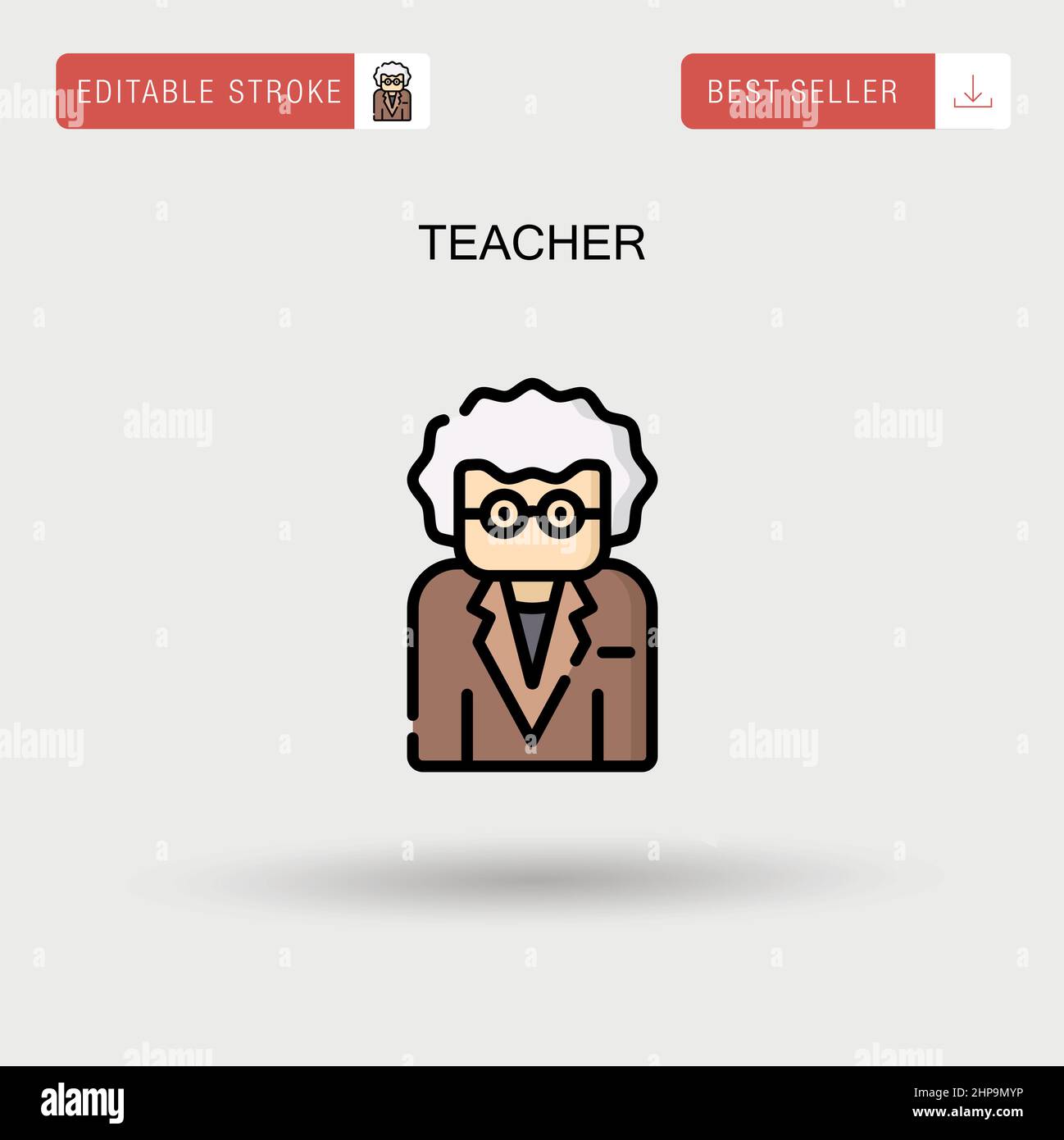 Teacher Simple vector icon Stock Vector Image & Art - Alamy