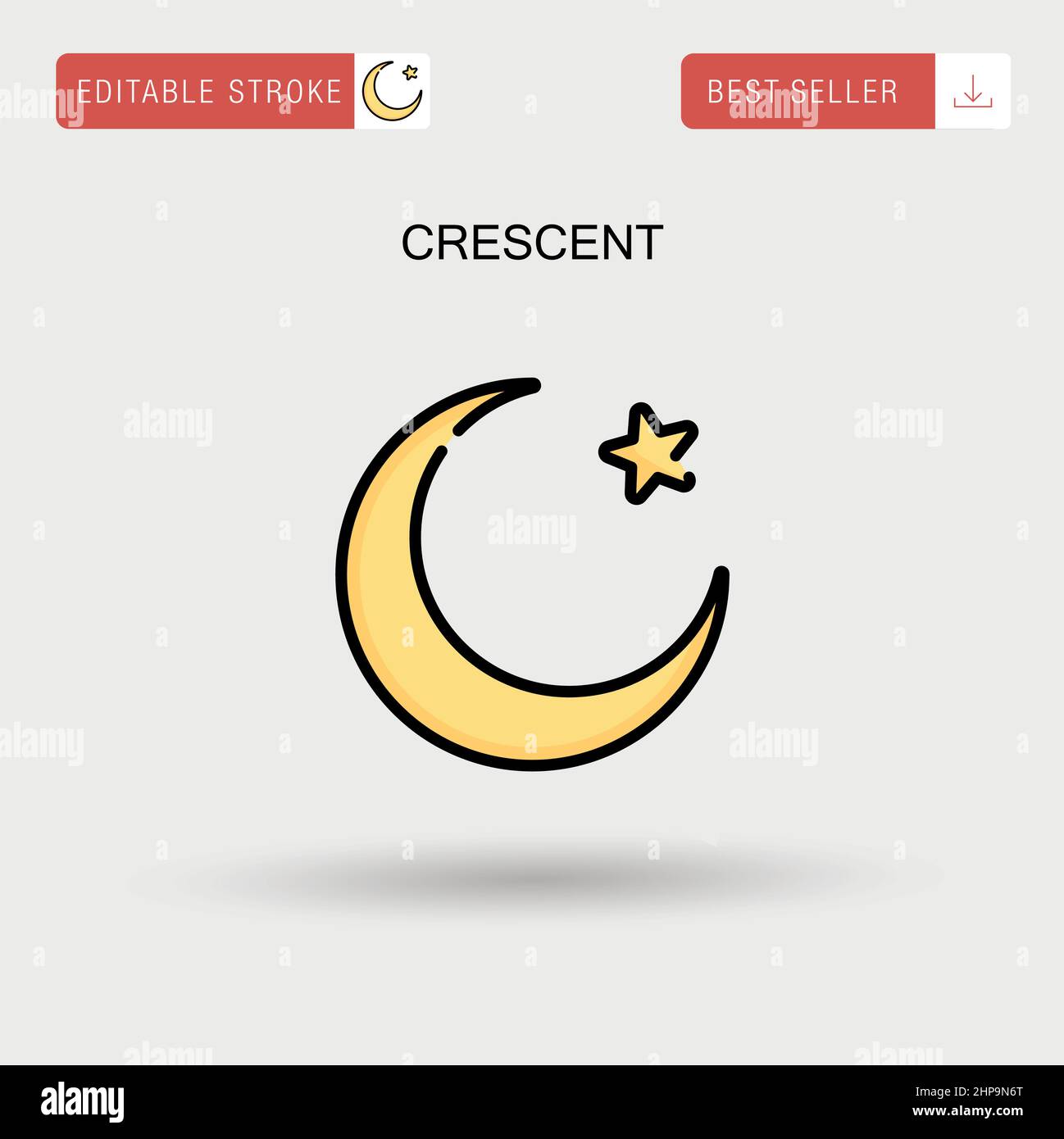 Crescent symbol shape vector hi-res stock photography and images - Alamy