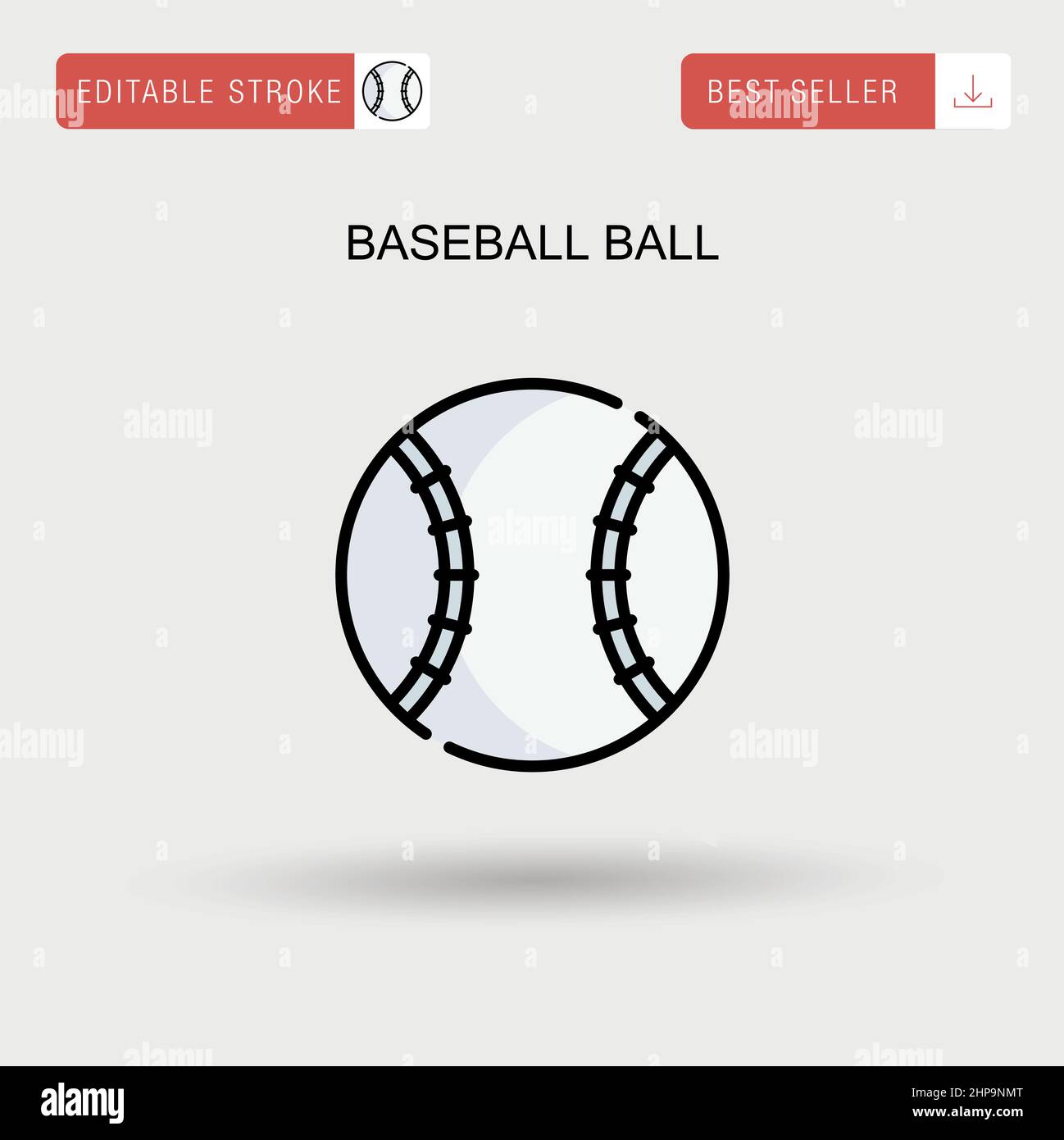 Baseball ball icon hi-res stock photography and images - Alamy