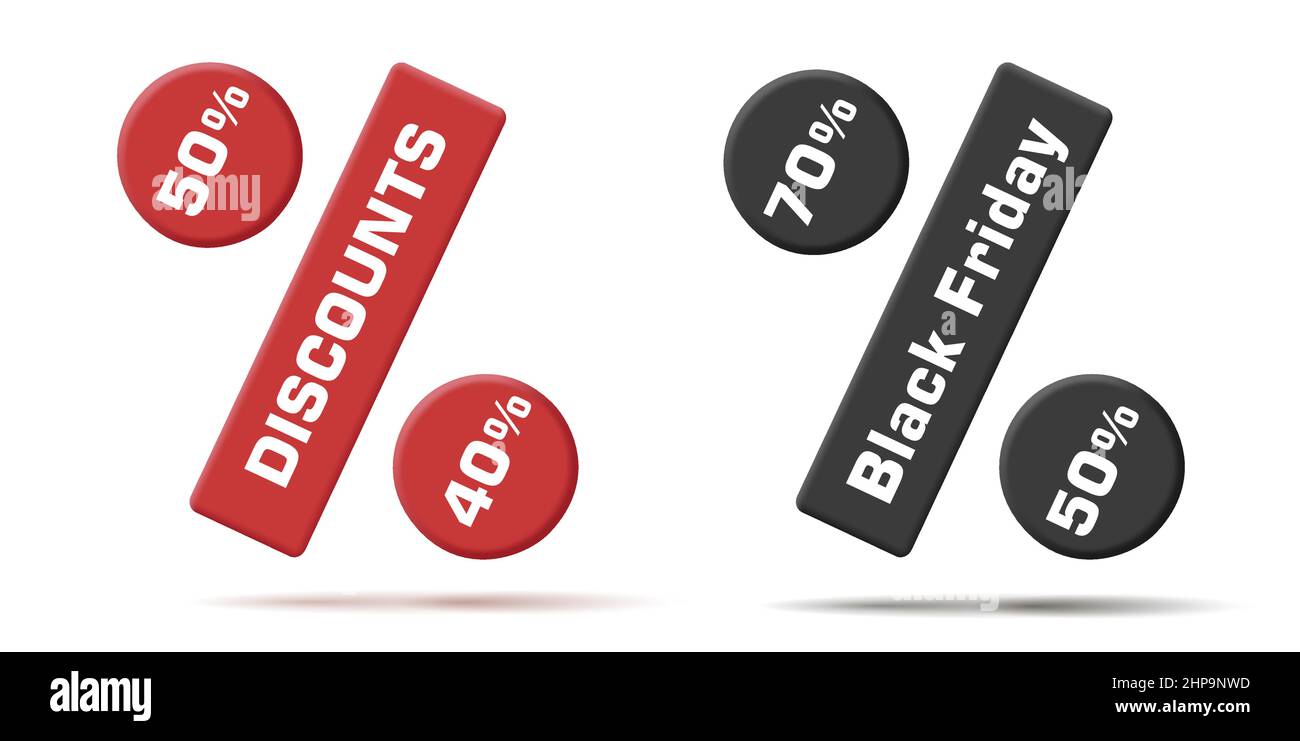 Big ercentage symbol with discount on circle shapes of it and promo ...