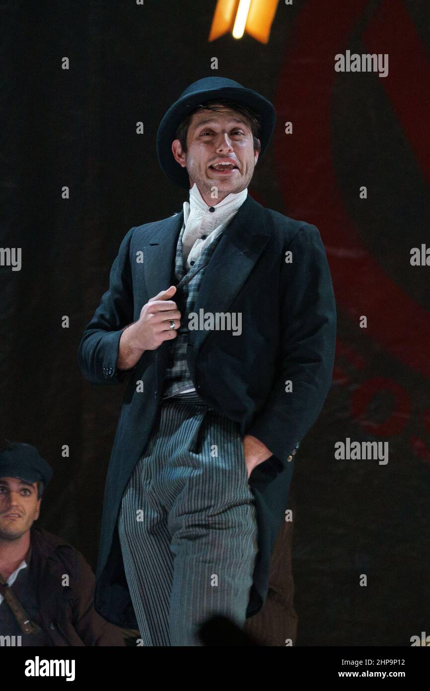 Madrid, Spain. 19th Feb, 2022. David Pérez Bayona performs during the ...