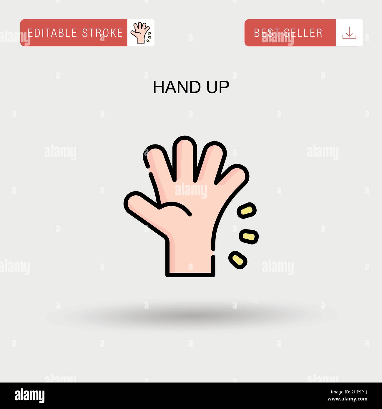 Hand up Simple vector icon Stock Vector Image & Art - Alamy