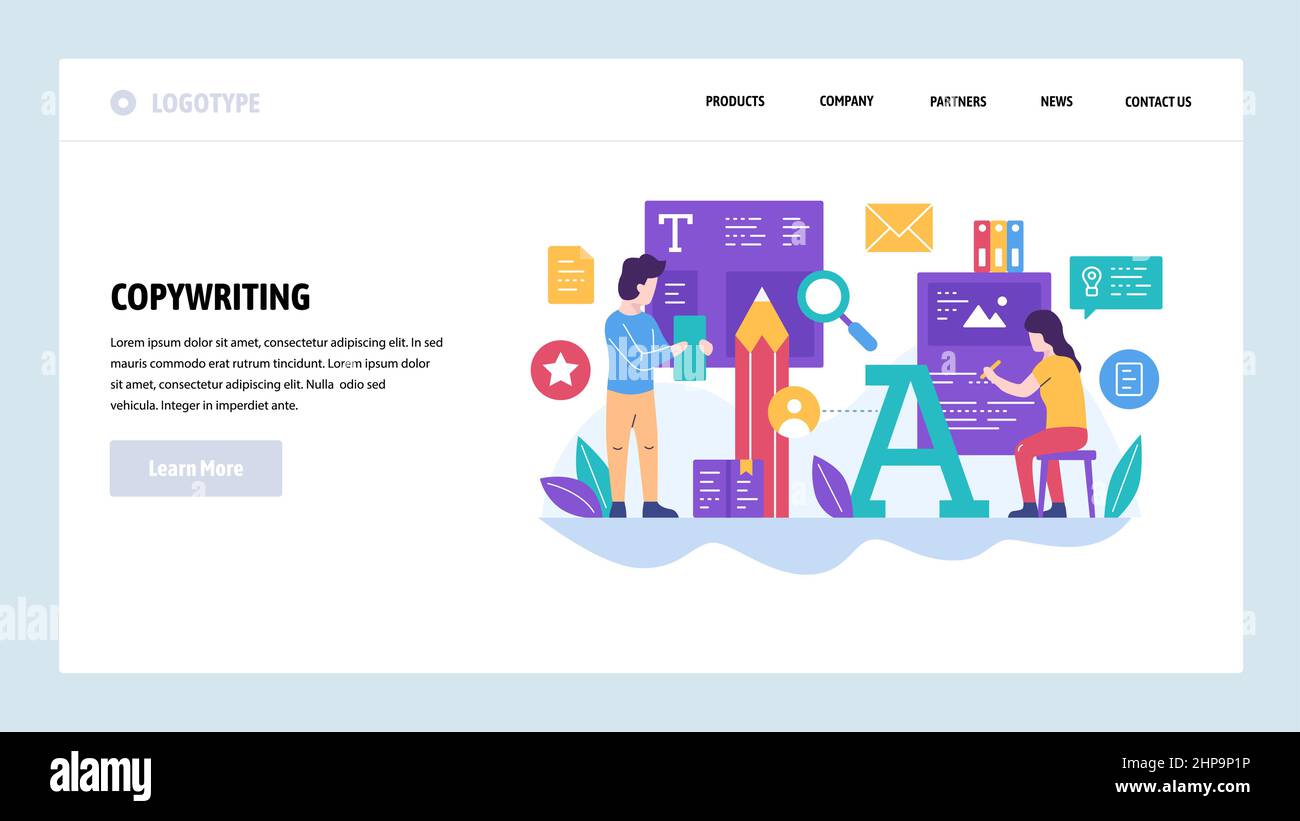 Vector web site design template. Media, press and journalist article ...