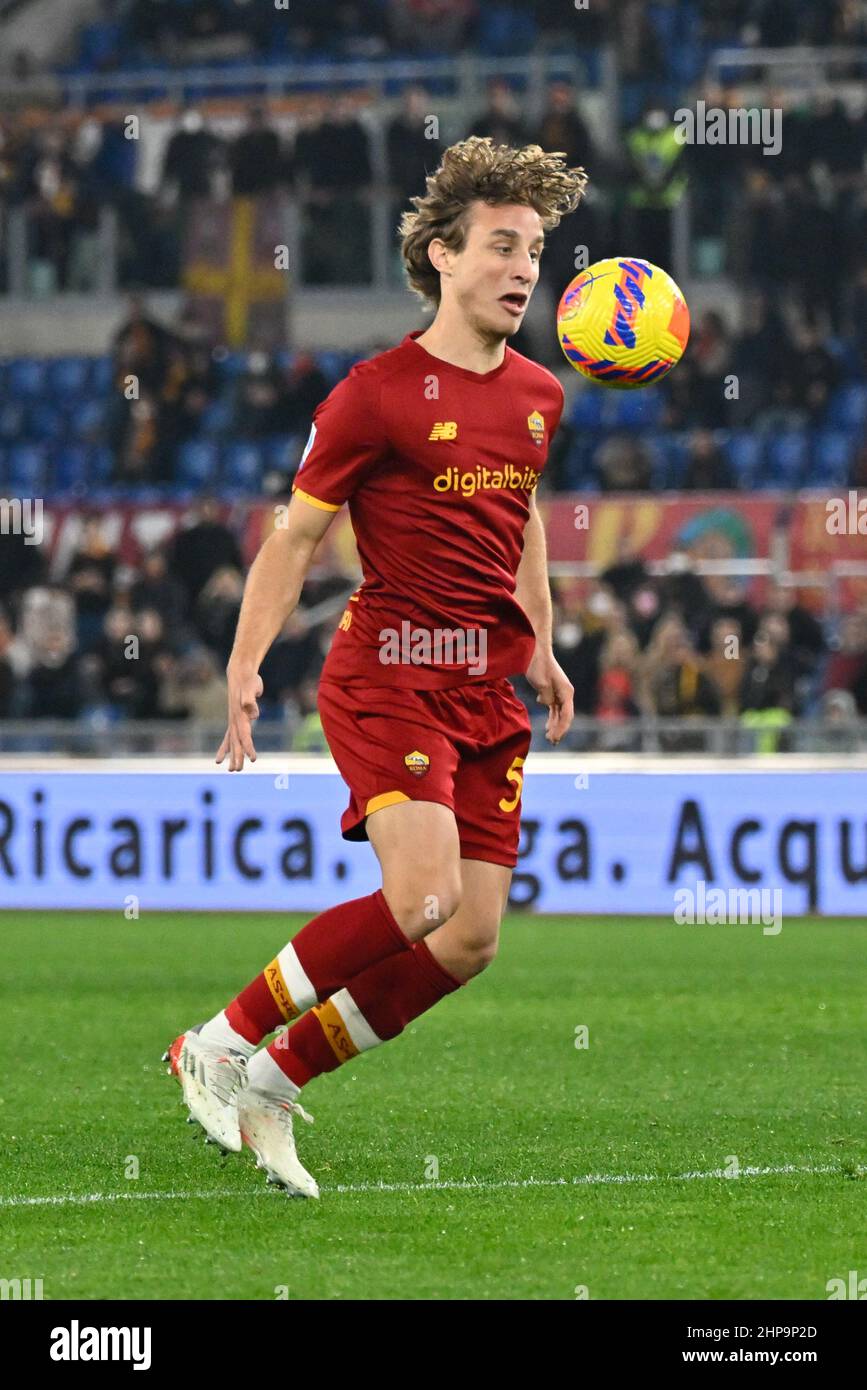Edoardo Bove (AS Roma) during the Italian Football Championship League ...