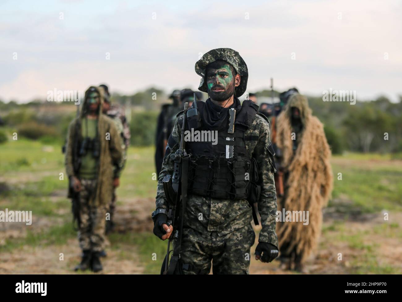 An armed soldier of the Mujahideen Brigades is seen during the military ...