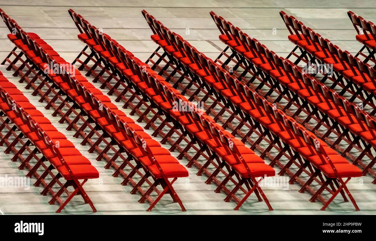 Pattern of University Graduation Chairs Stock Photo - Alamy