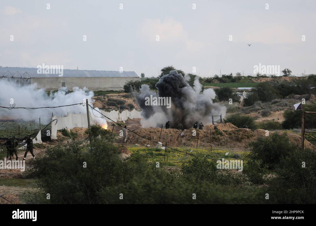 View of Armed soldiers of Mujahideen Brigades in action during the ...