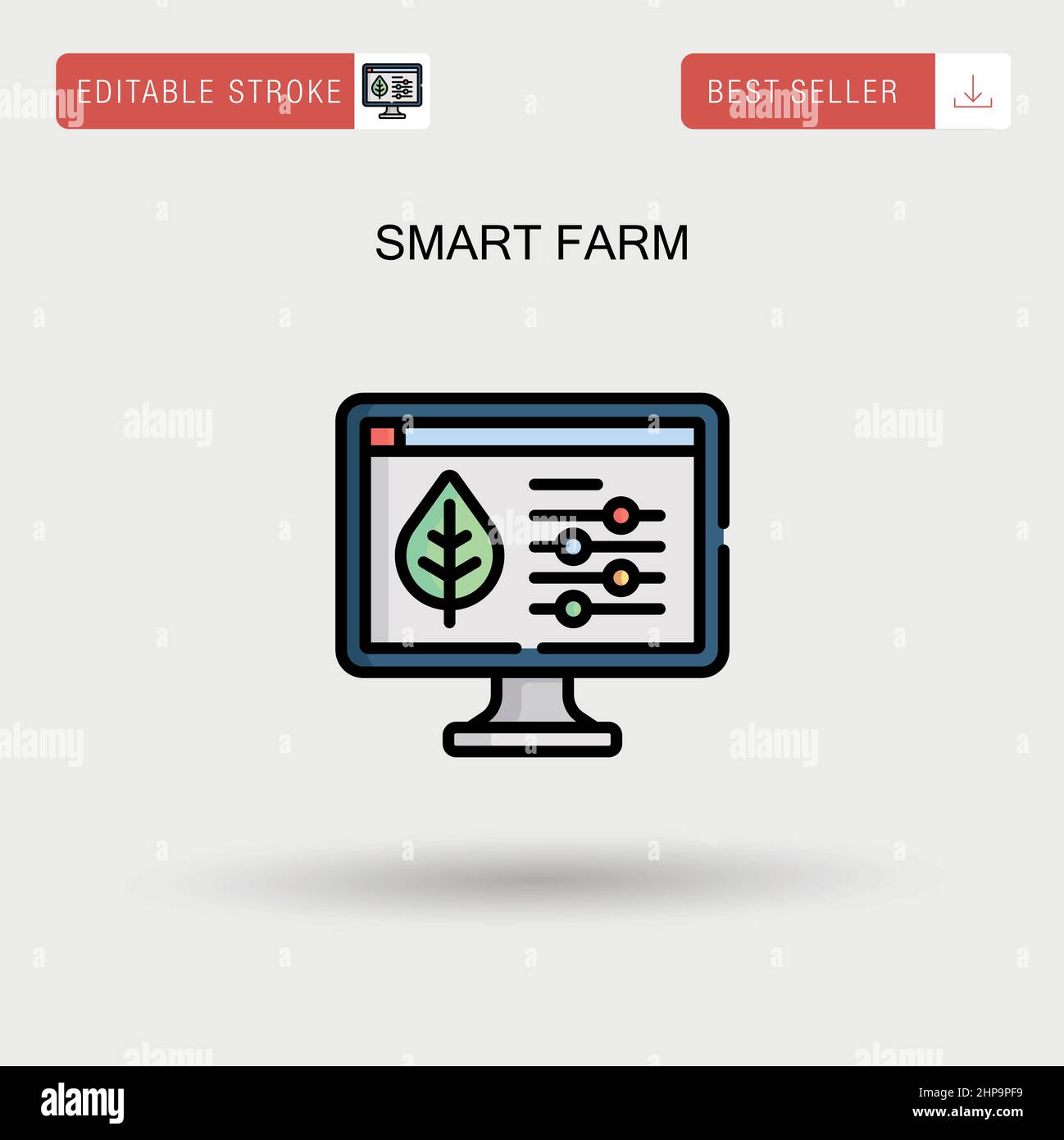 Smart farm Simple vector icon Stock Vector Image & Art - Alamy