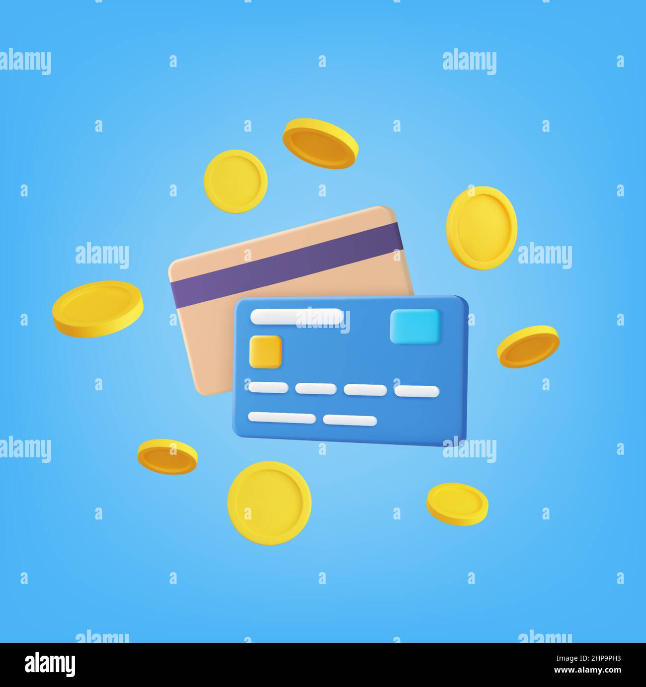 3d render Credit card Stock Vector Image & Art - Alamy
