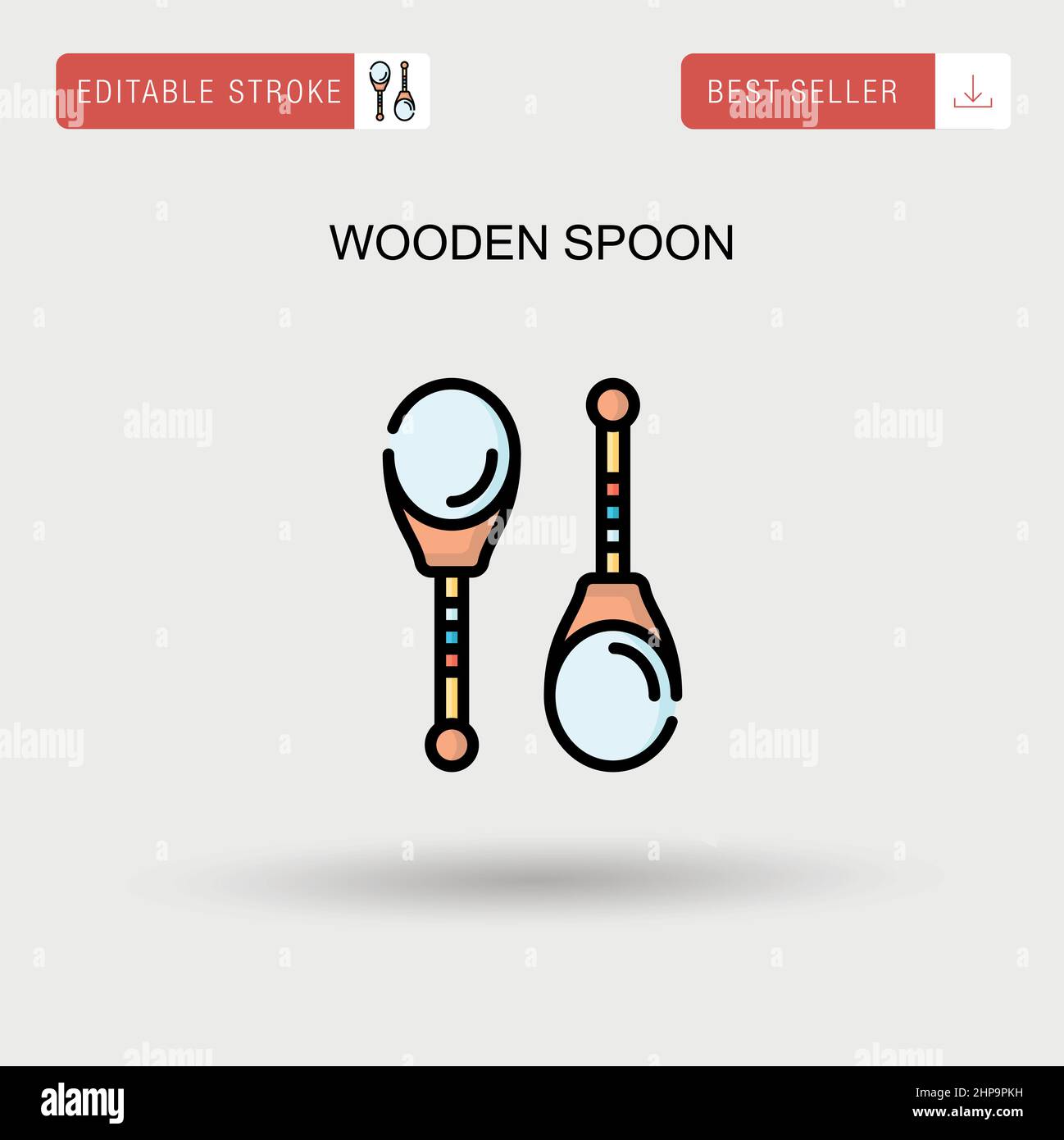 Spoon rustic Stock Vector Images - Alamy