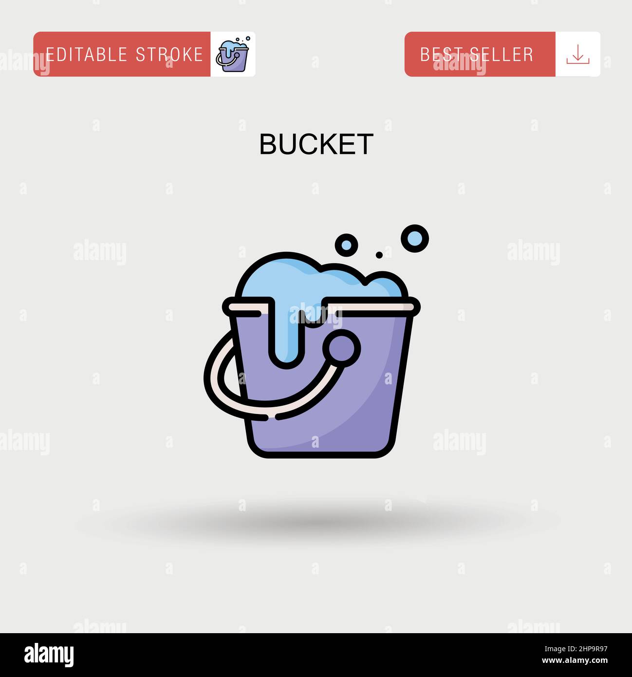 Silver bucket Stock Vector Images - Alamy