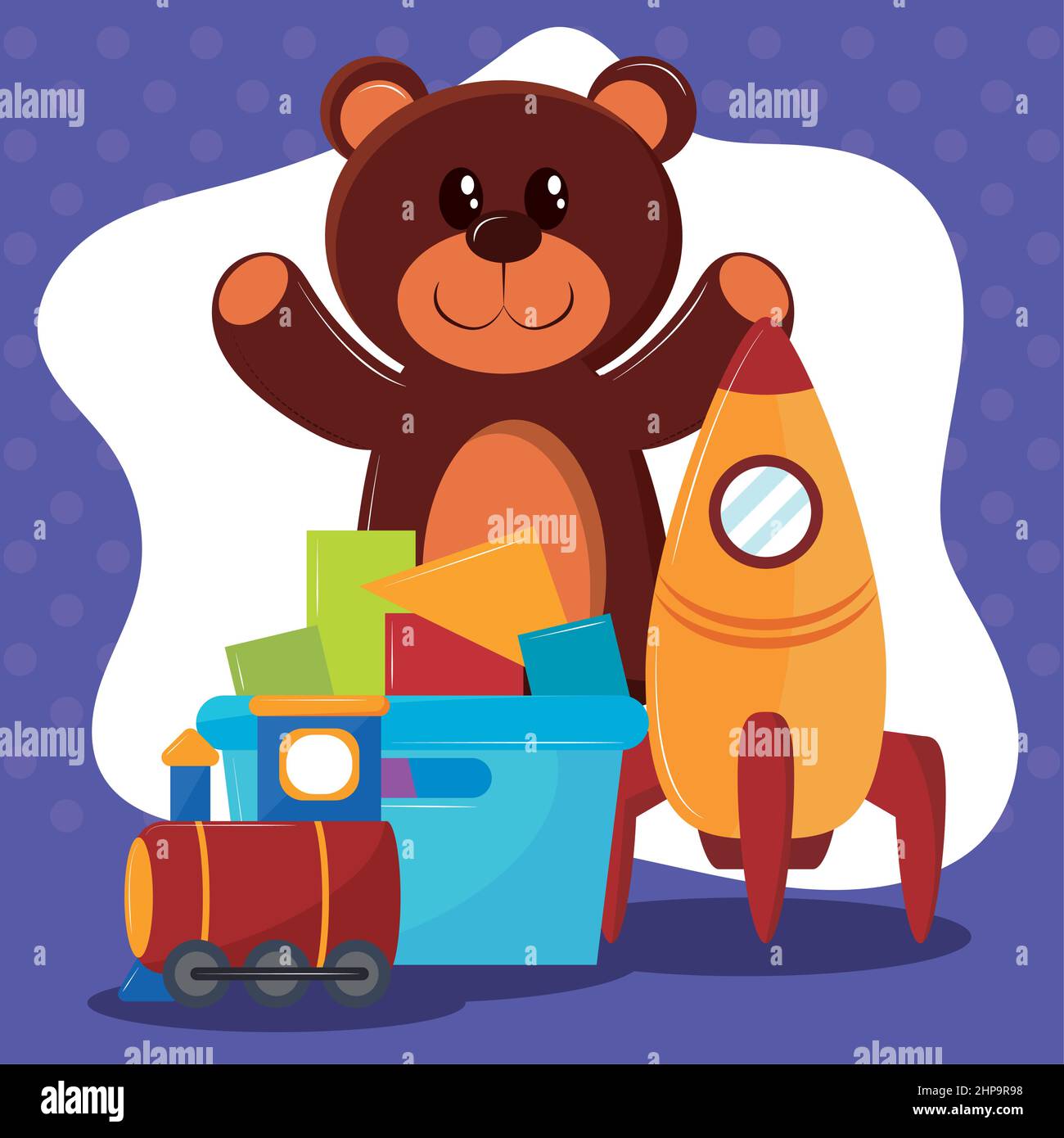 kindergarten toys and book Stock Vector Image & Art - Alamy