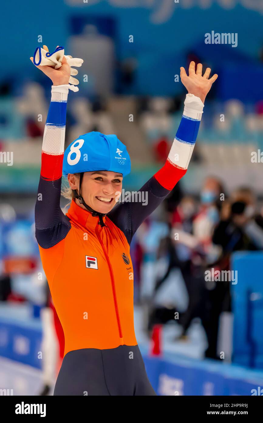 Beijing, Hebei, China. 19th Feb, 2022. Irene SCHOUTEN (NED) wins the ...