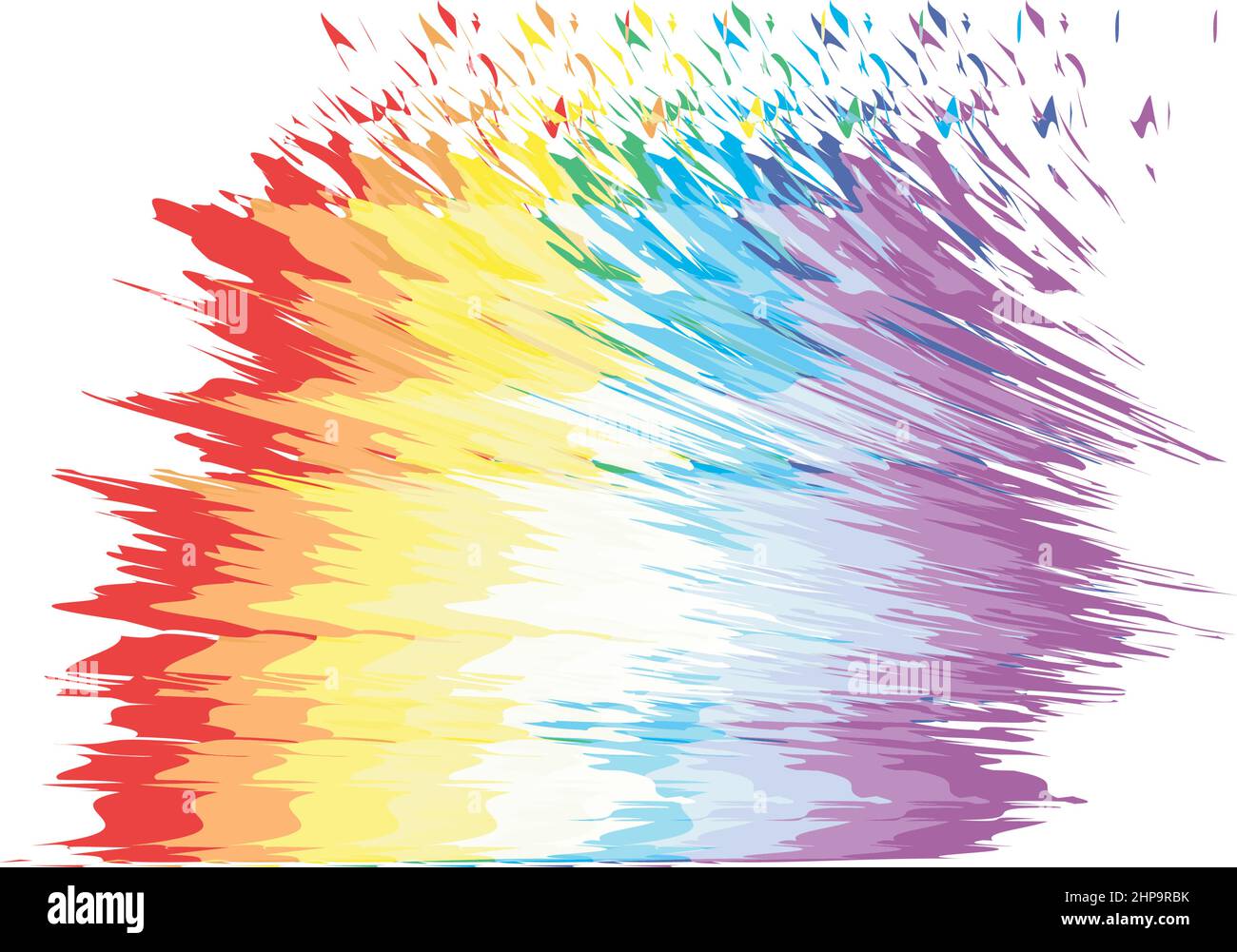 Art rainbow color brush stroke. Painting vector background Stock Vector ...