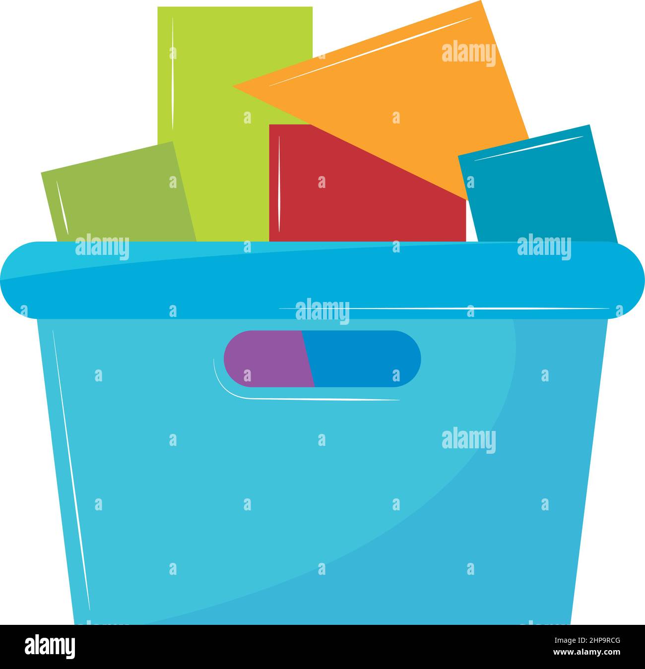 bucket with books Stock Vector Image & Art - Alamy