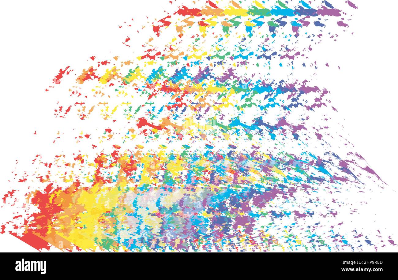 Art rainbow color brush stroke. Painting vector background Stock Vector ...