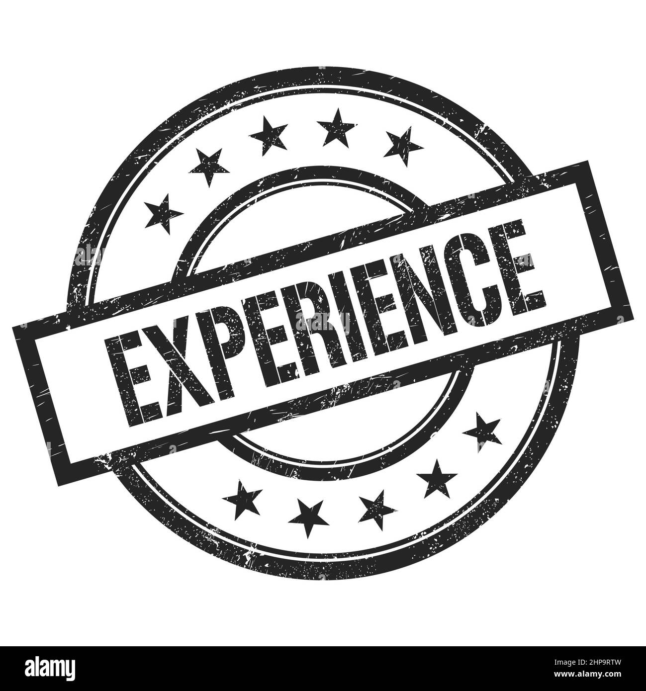 EXPERIENCE text written on black round vintage rubber stamp Stock Photo ...