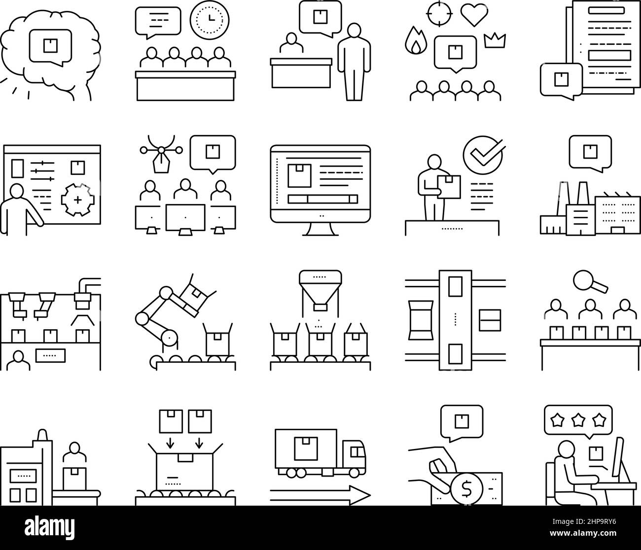 Industrial Process Collection Icons Set Vector Stock Vector Image & Art ...
