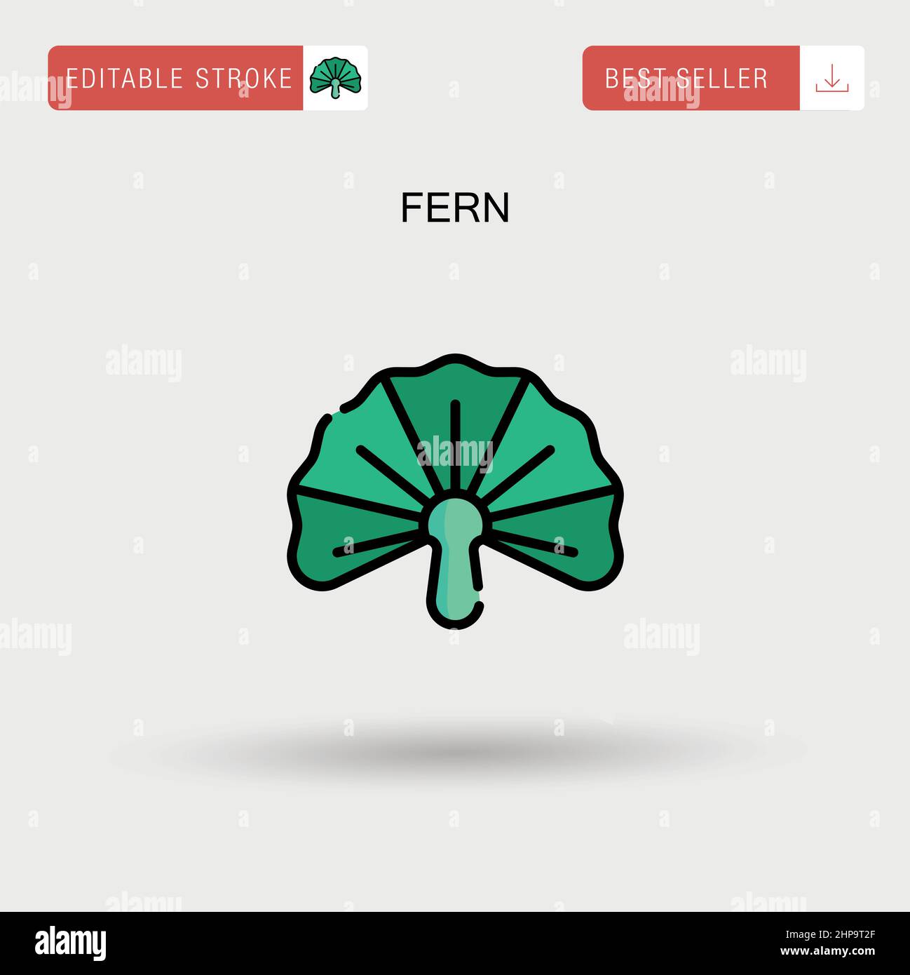 Fern Simple vector icon Stock Vector Image & Art - Alamy