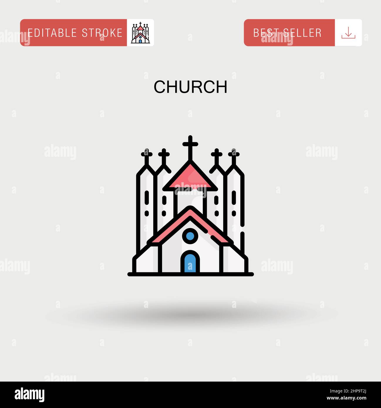 Church Simple vector icon Stock Vector Image & Art - Alamy