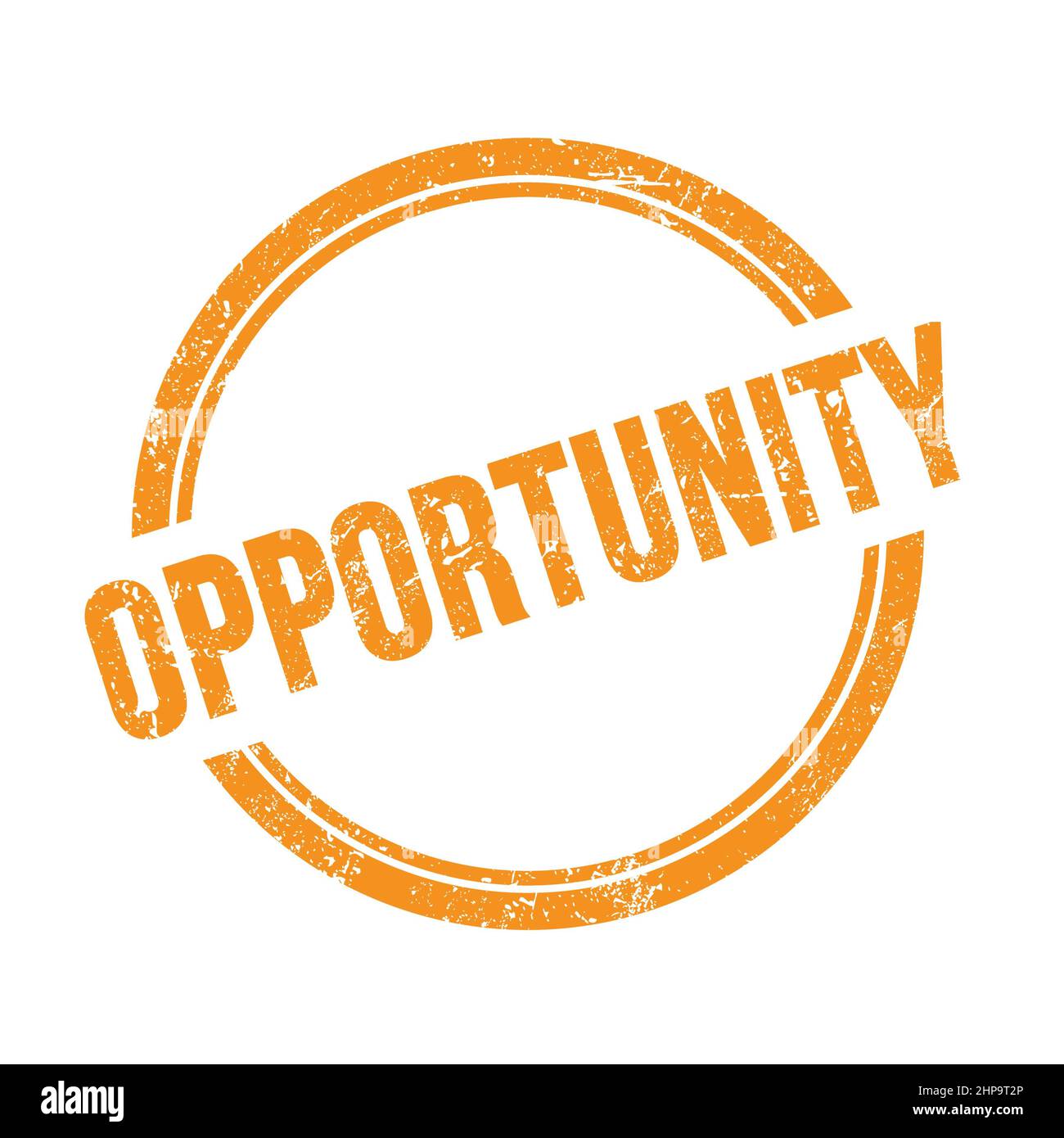 OPPORTUNITY text written on orange grungy vintage round stamp Stock ...