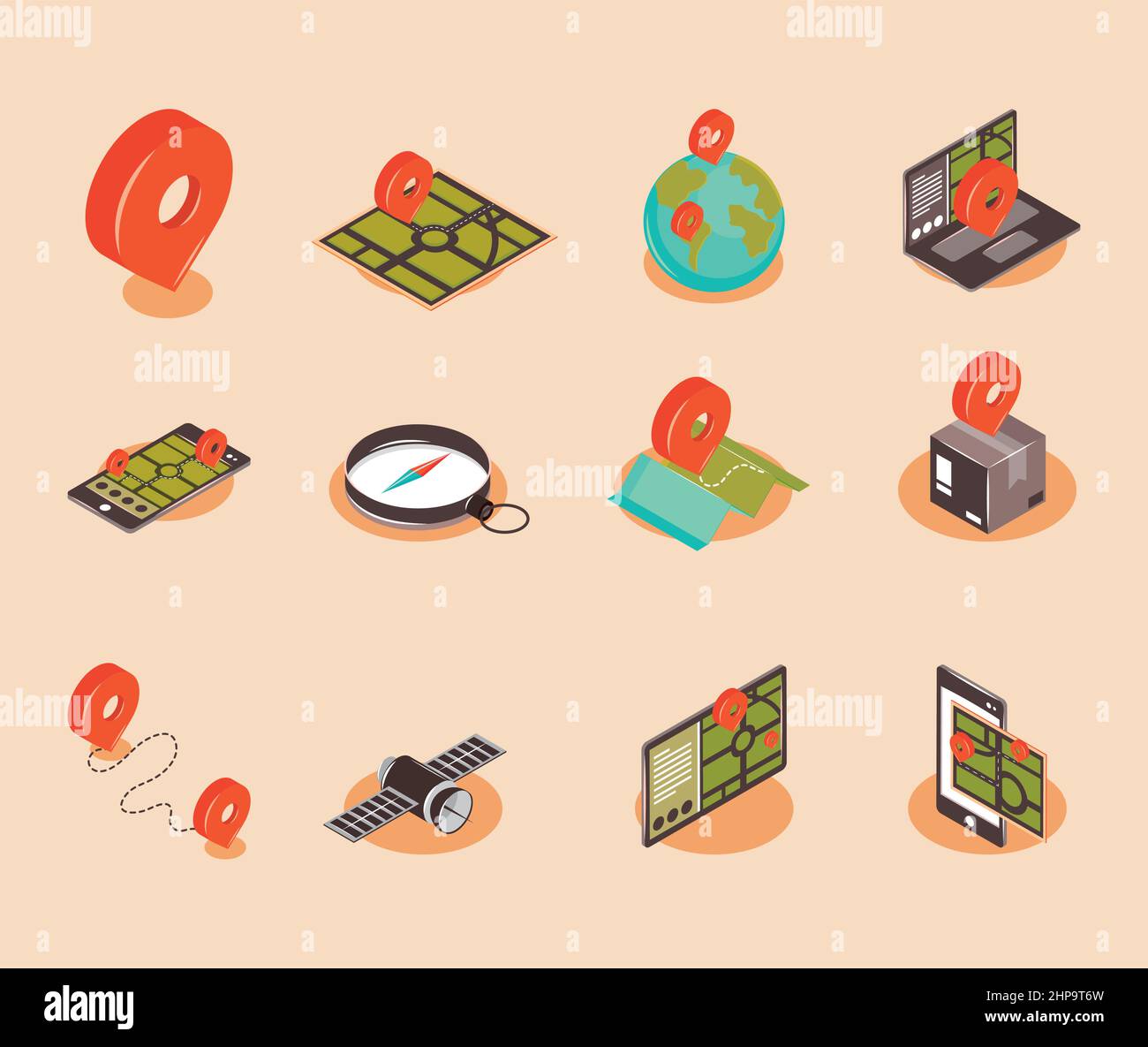 gps navigation icons pack Stock Vector Image & Art - Alamy