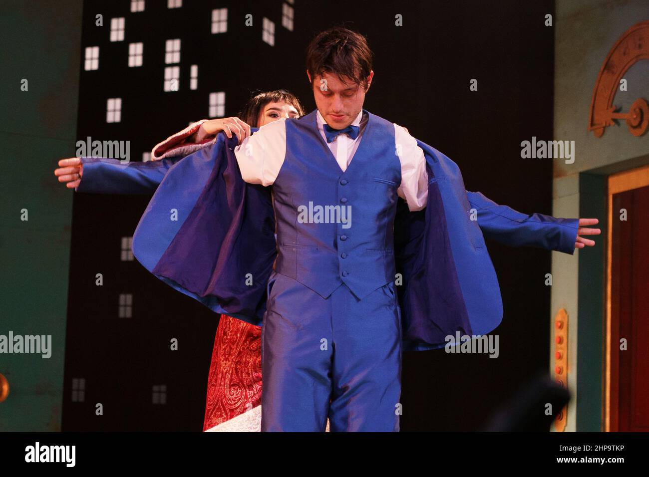 David Pérez Bayona performs during the opera "el sobre verde" (the ...