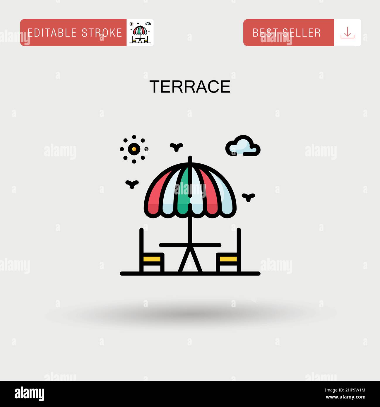 Patio residential building terrace Stock Vector Images - Alamy