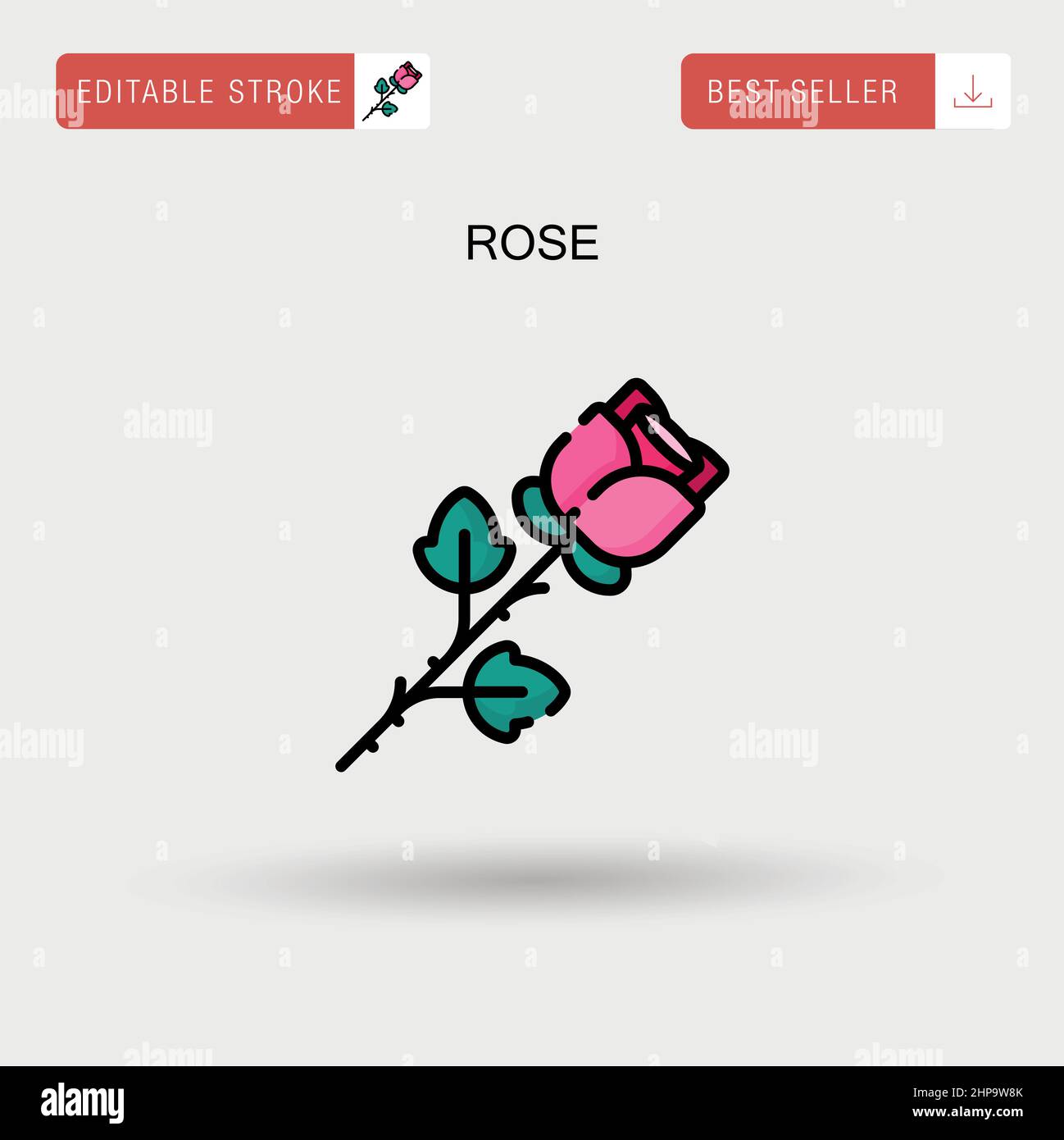 Pink rose close up beautiful Stock Vector Images - Alamy