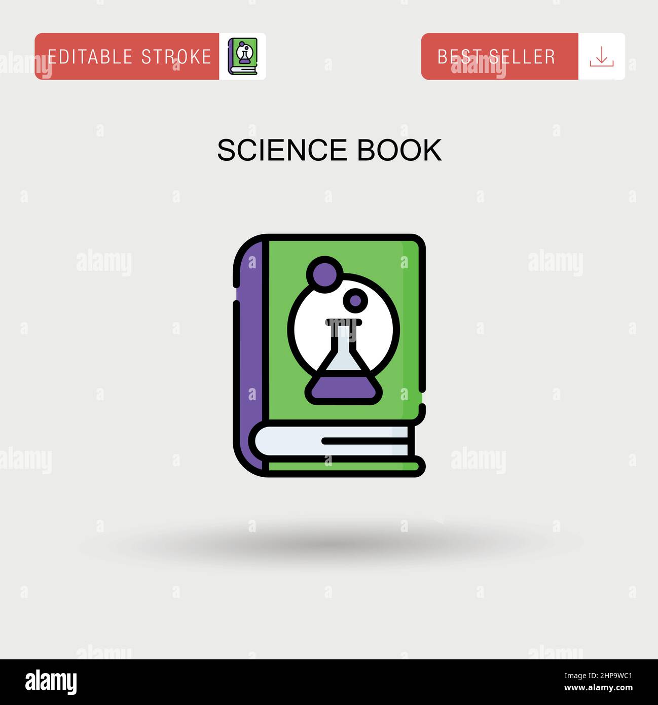 Science book Simple vector icon Stock Vector Image & Art - Alamy