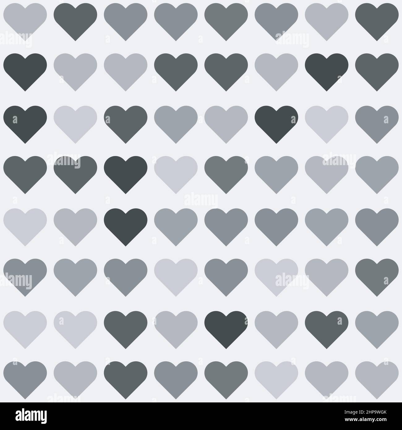 Seamless checkered vector pattern with grey heart. Abstract geometric ...