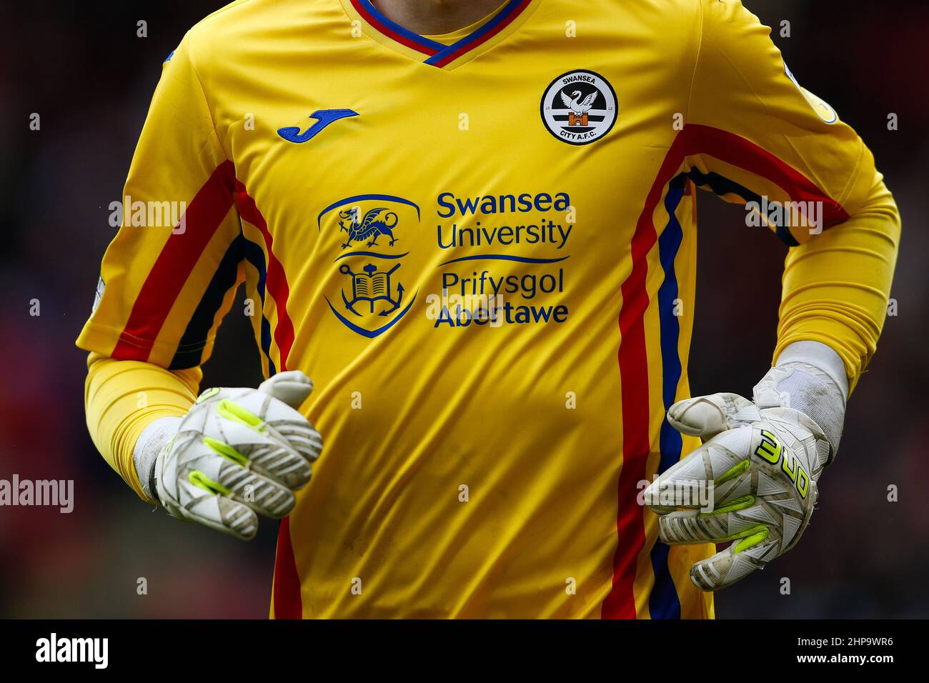 The jersey of Swansea City goalkeeper Andy Fisher during the Sky Bet ...