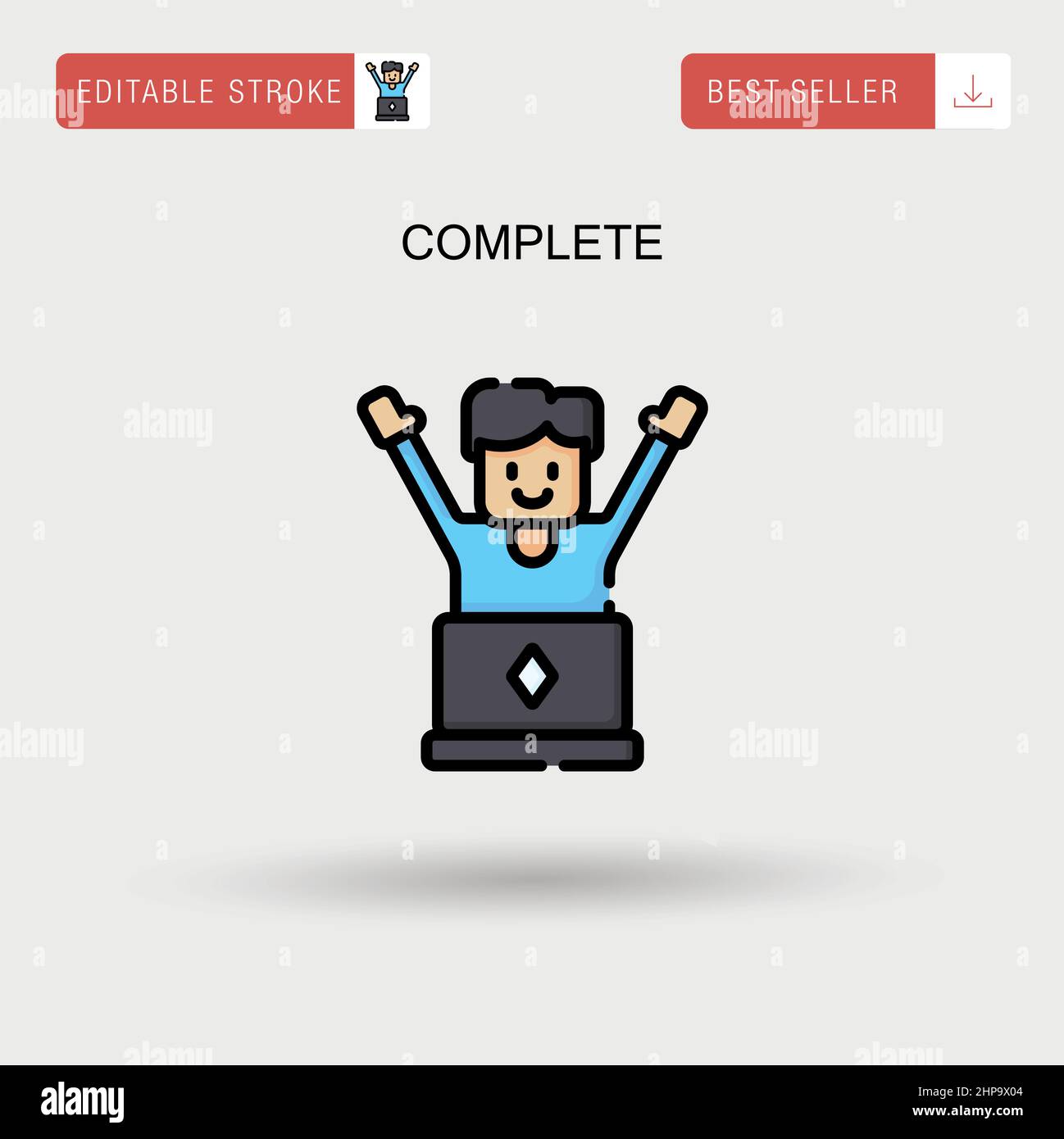 Complete Simple vector icon Stock Vector Image & Art - Alamy