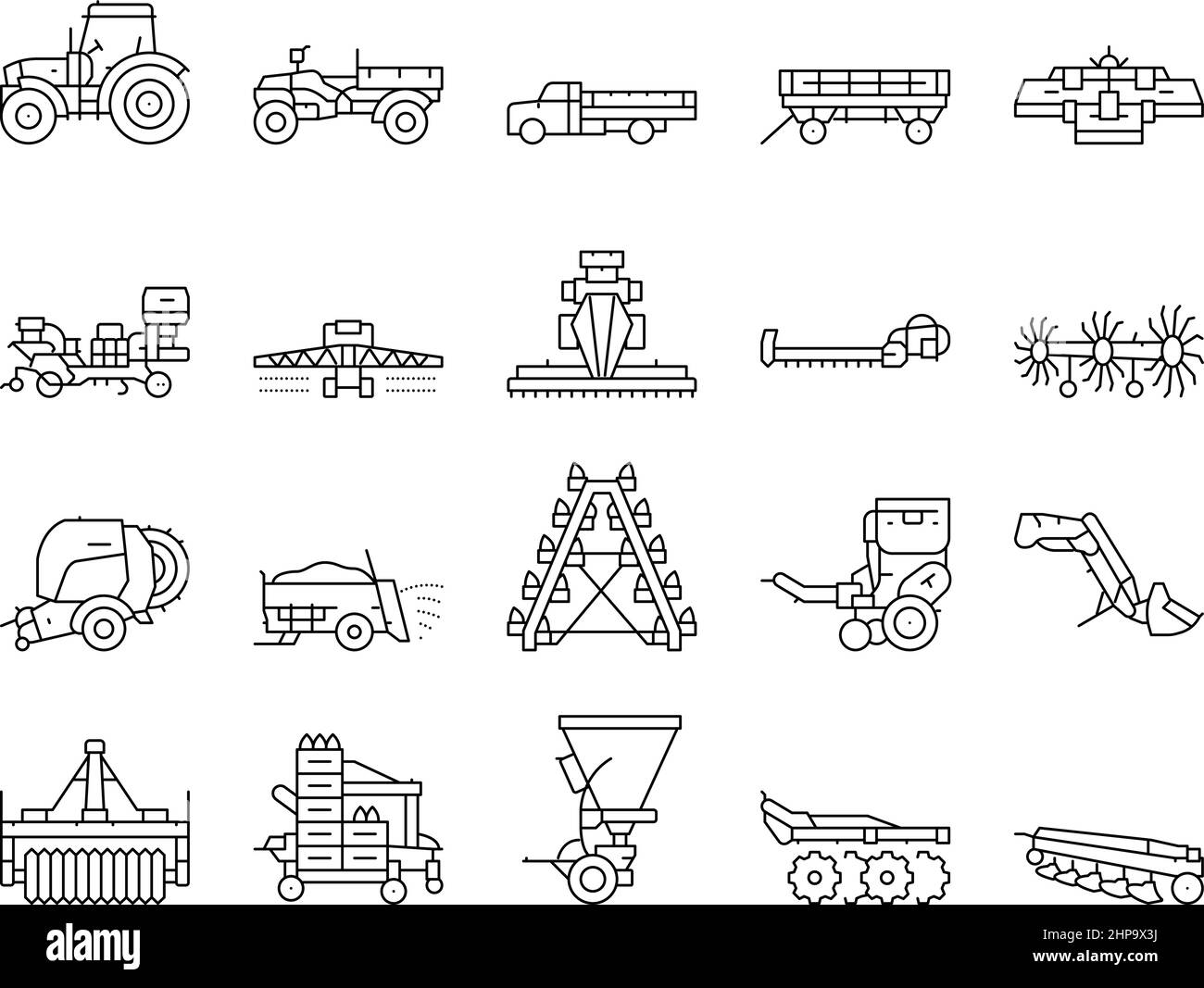 Tractor and spreader Stock Vector Images - Alamy