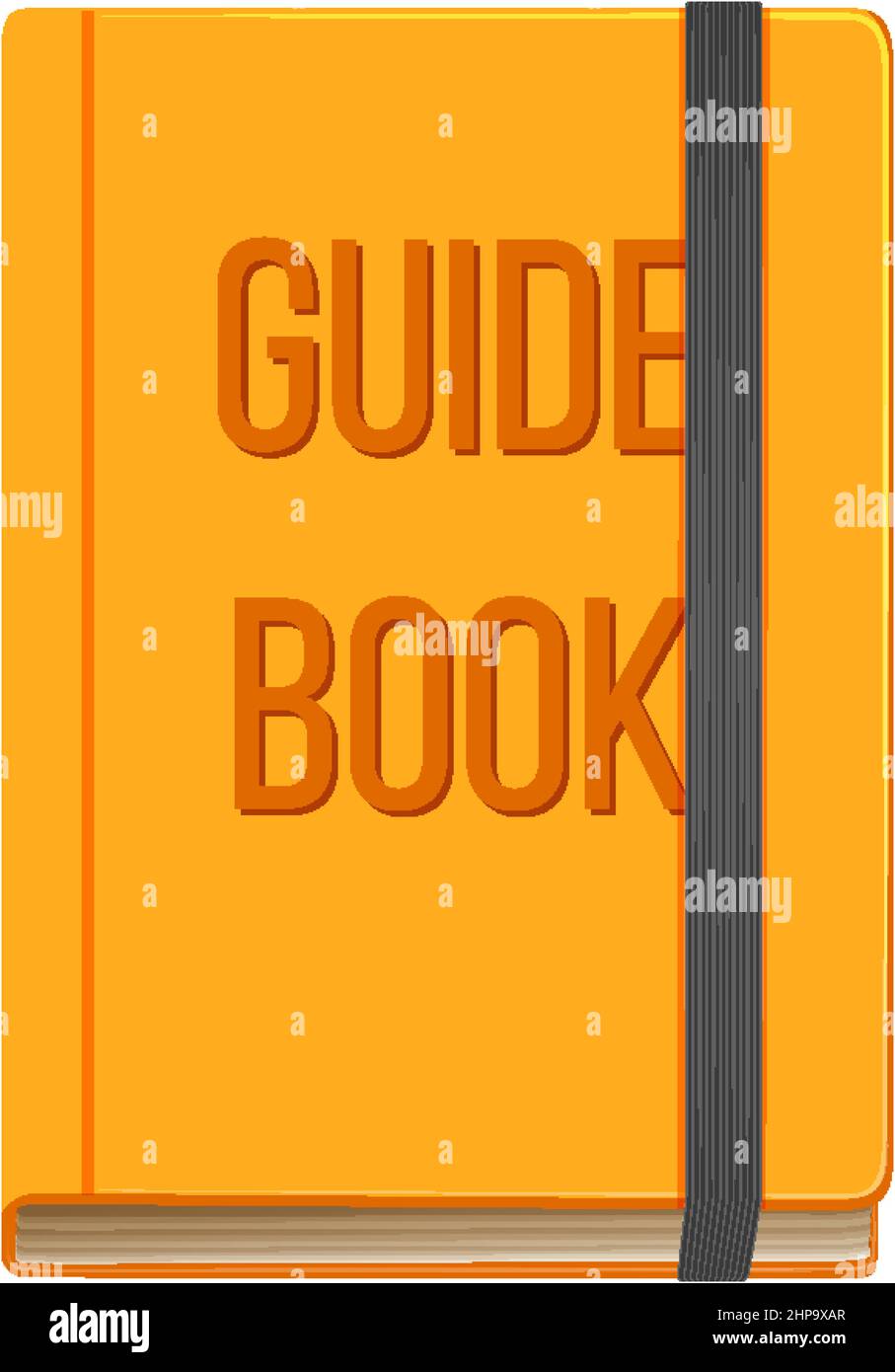 A yellow guide book in cartoon style illustration Stock Vector Image ...