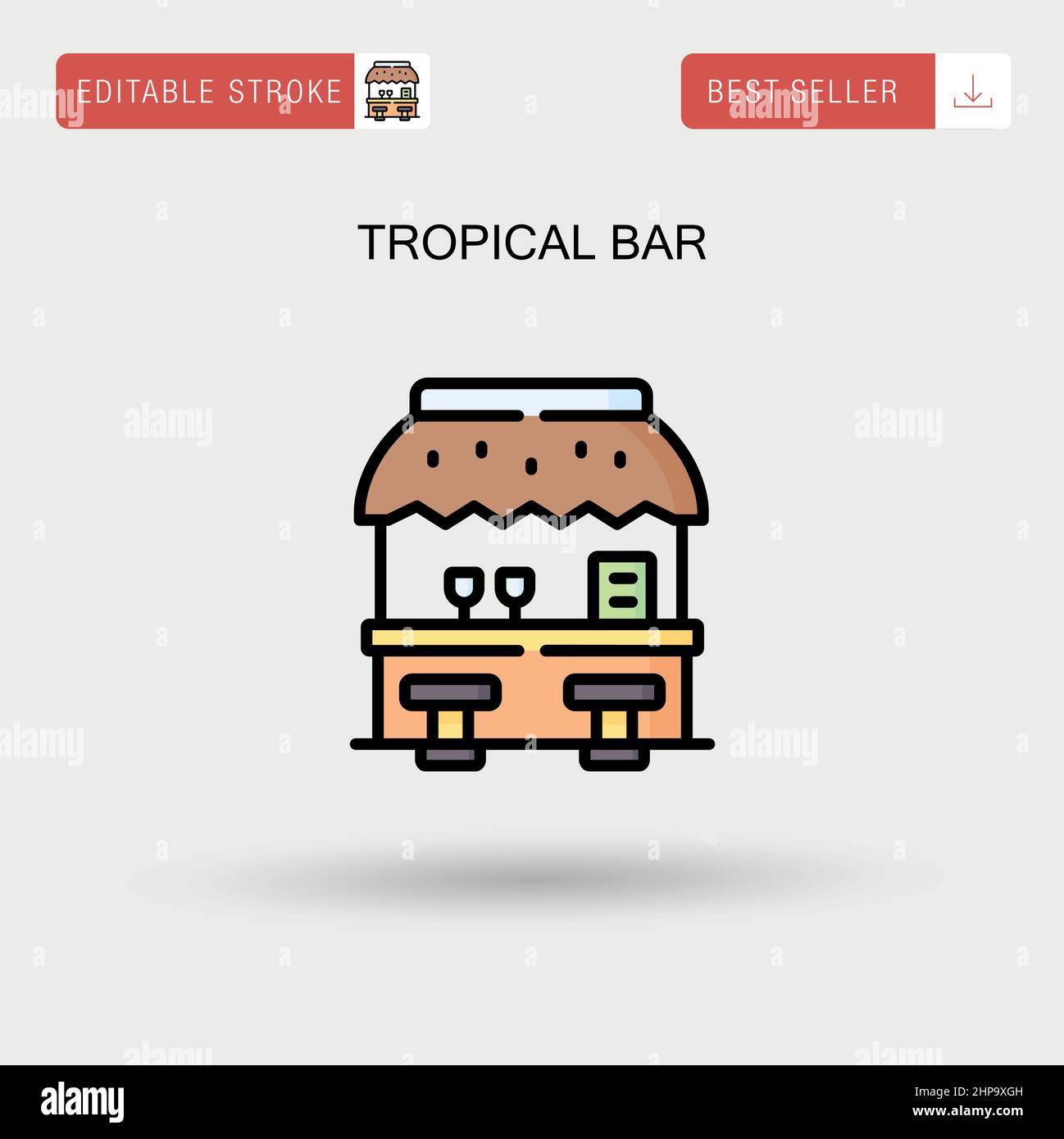 Cocktail bar counter icon Stock Vector Images - Alamy