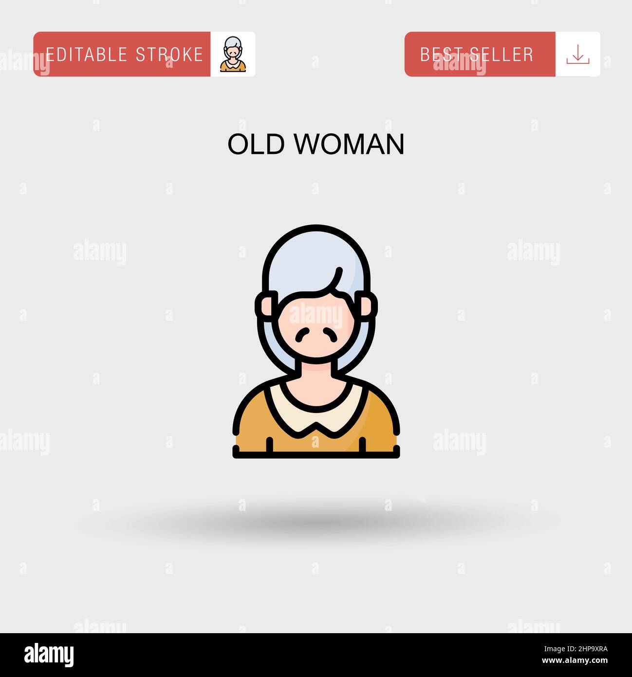 Happy old caucasian woman smiling Stock Vector Images - Alamy
