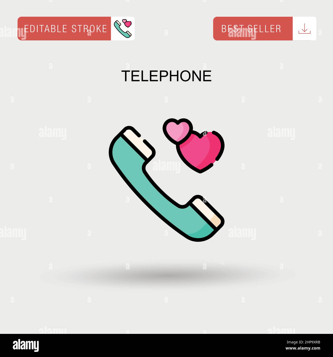 Telephone Simple vector icon Stock Vector Image & Art - Alamy