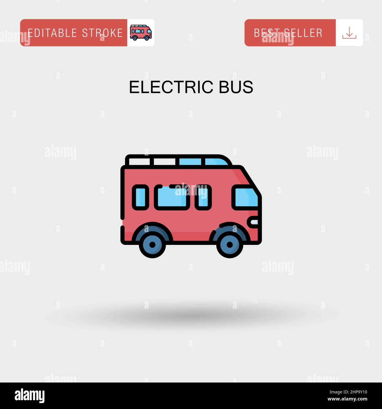 Electric bus Simple vector icon Stock Vector Image & Art - Alamy