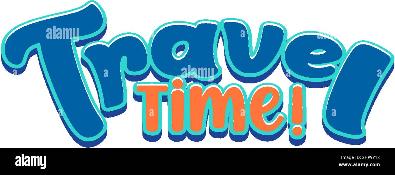 Travel Time typography design illustration Stock Vector Image & Art - Alamy