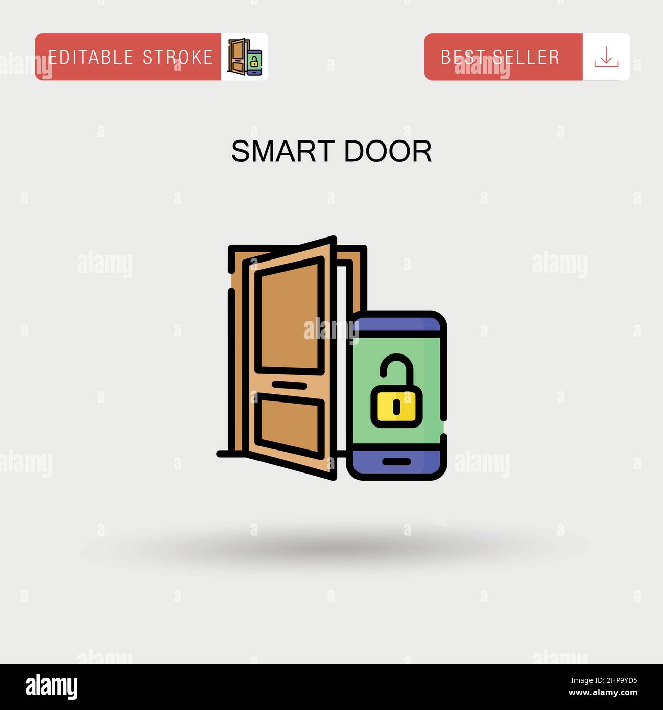 Smart door lock access Stock Vector Images - Alamy