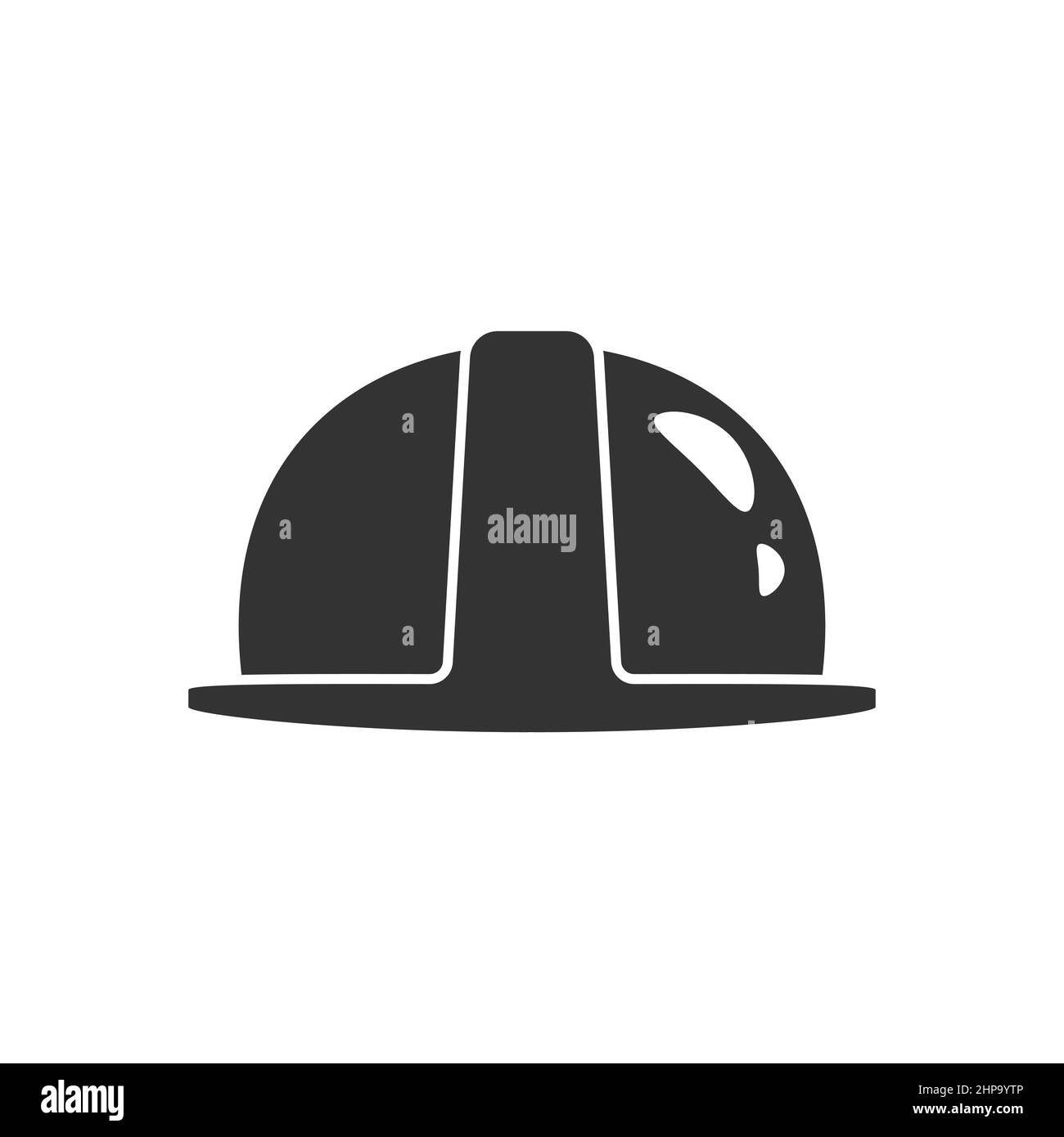 Construction helmet icon in flat style. Safety cap vector illustration ...