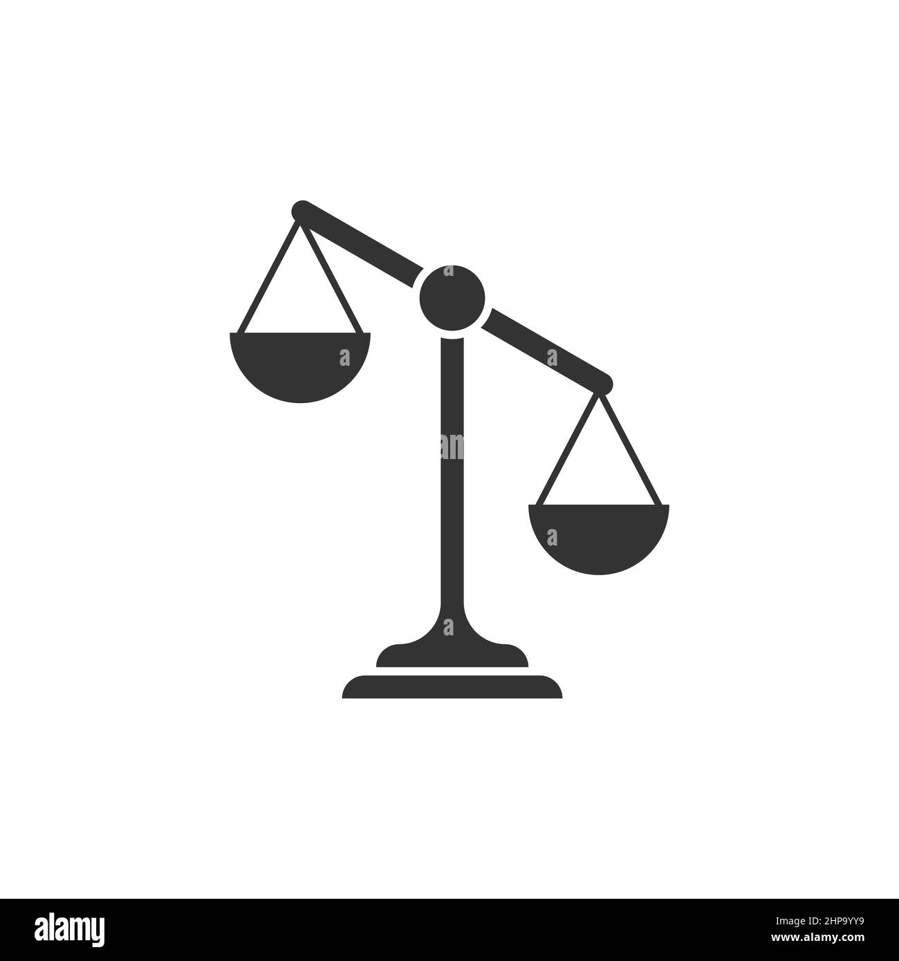 Scales icon in flat style. Libra vector illustration on isolated ...