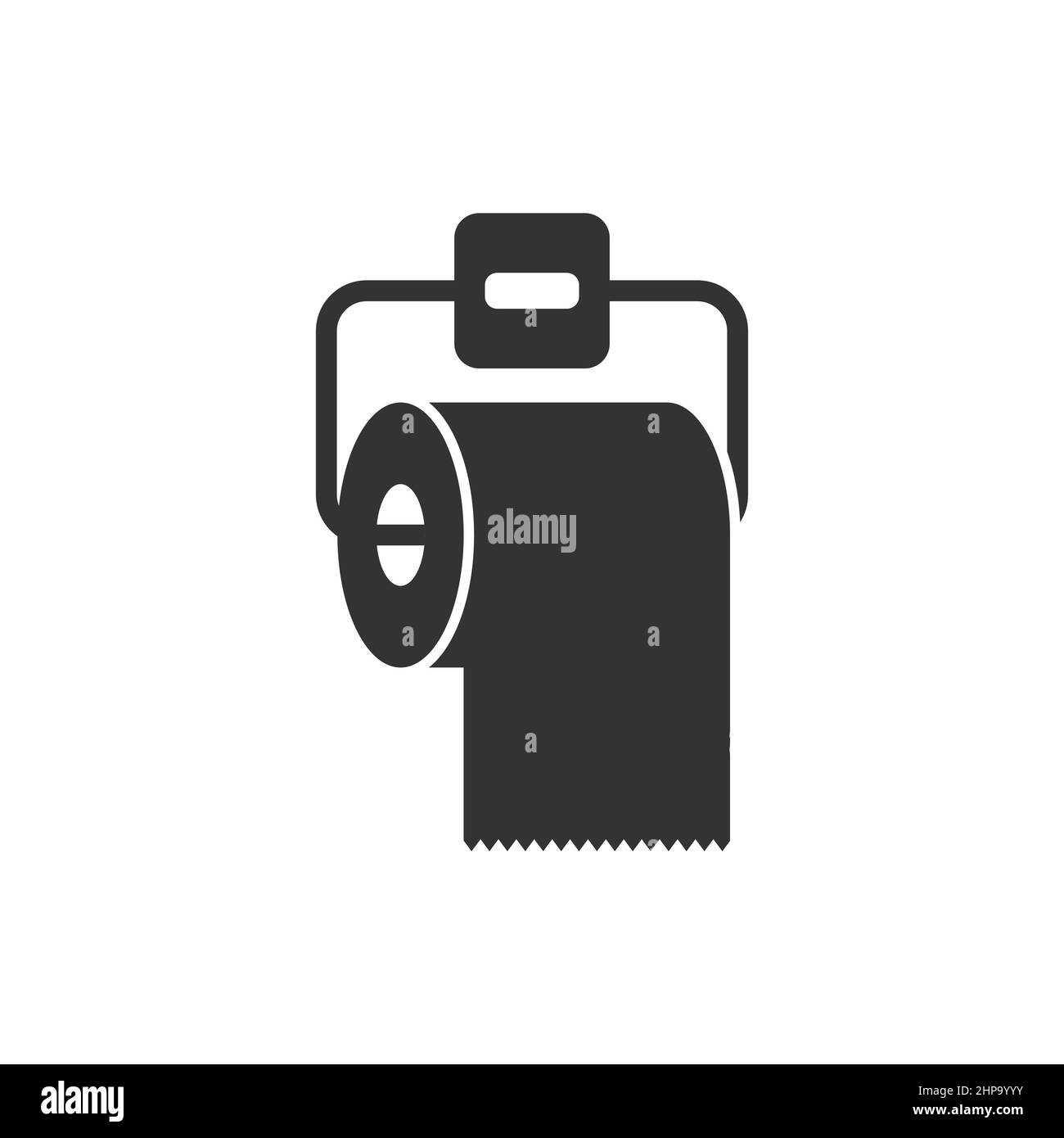 Toilet paper icon in flat style. Clean vector illustration on isolated ...