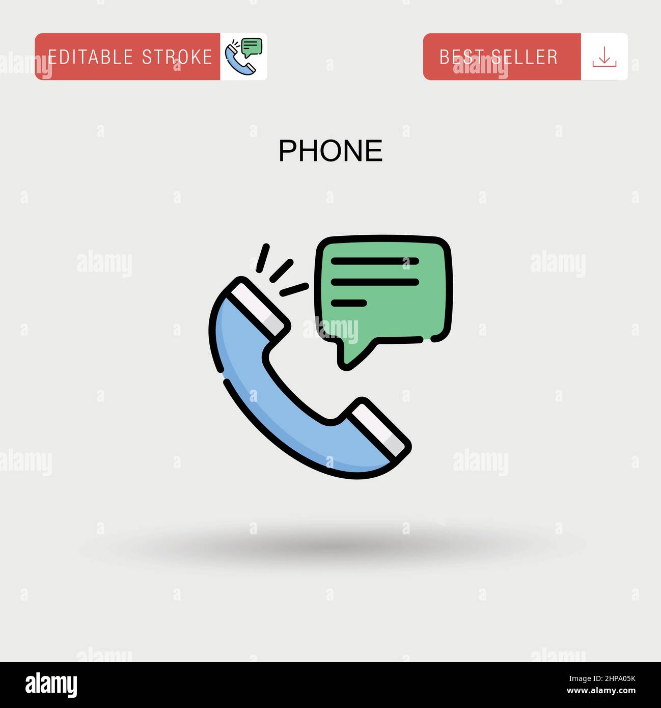 Phone Simple vector icon Stock Vector Image & Art - Alamy